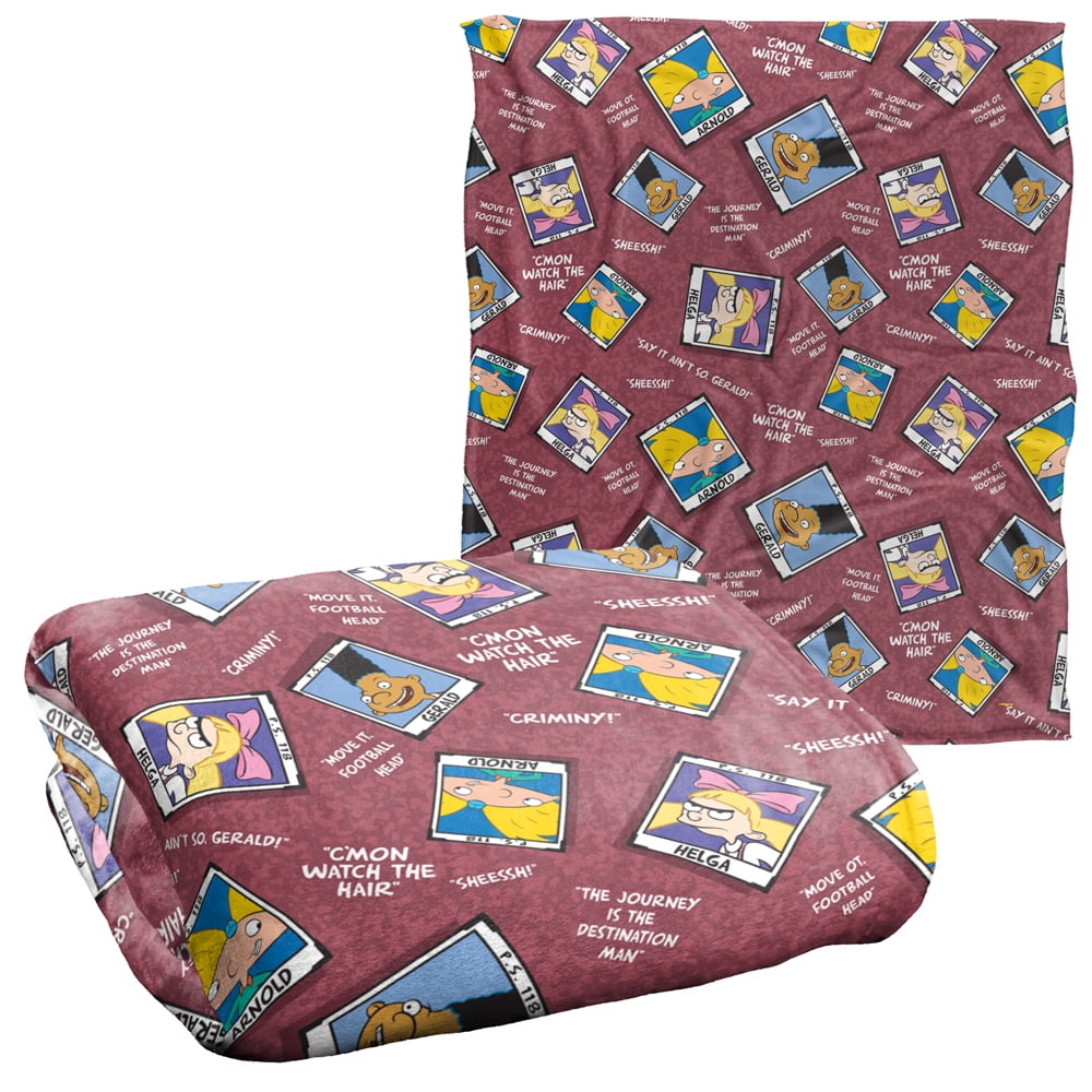 Nickelodeon Brand Blanket, 50"x60" Yearbook Pattern Bkt Silky Touch ...