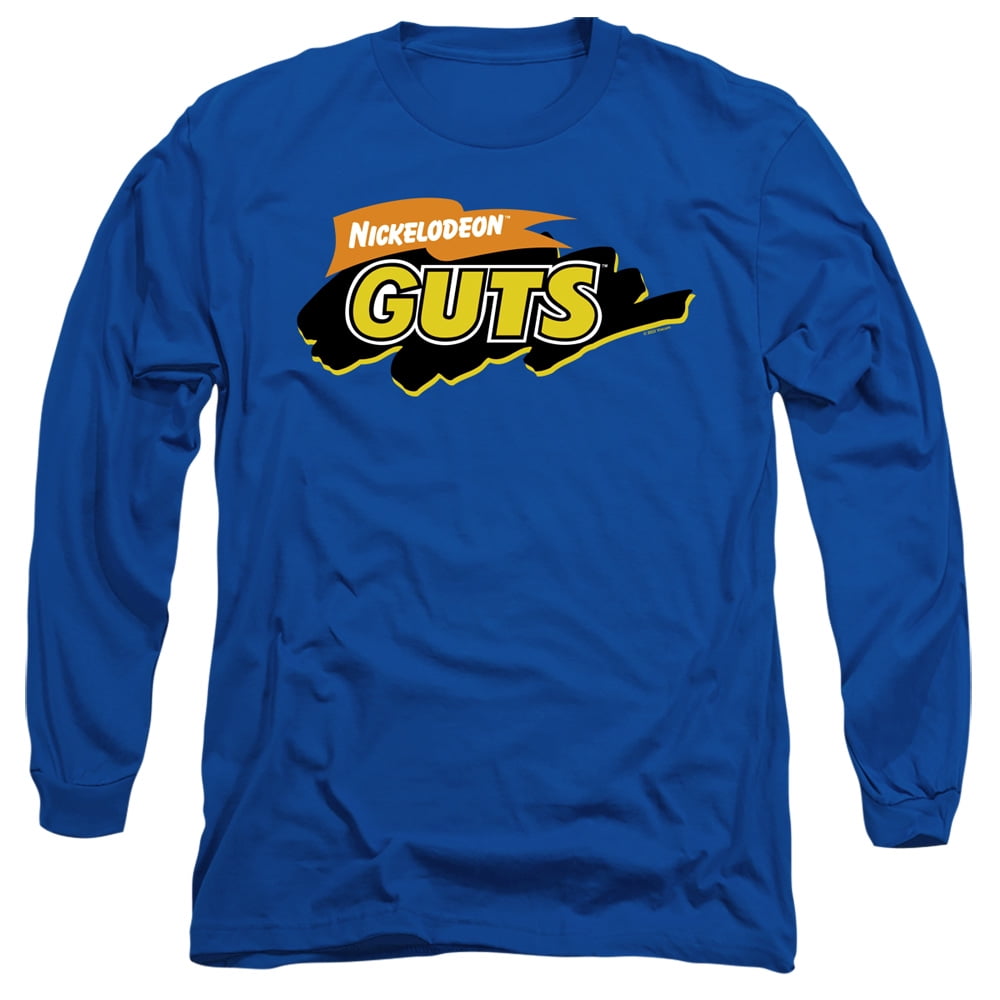 Nickelodeon Brand Guts Logo Unisex Adult Long-Sleeve T Shirt (Small ...