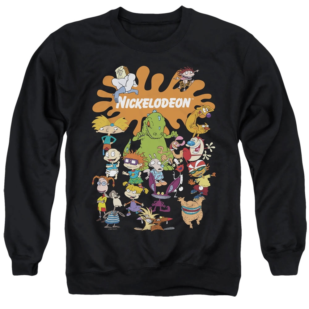 Nickelodeon Brand Nick Splat Group Unisex Adult Crewneck Sweatshirt ...