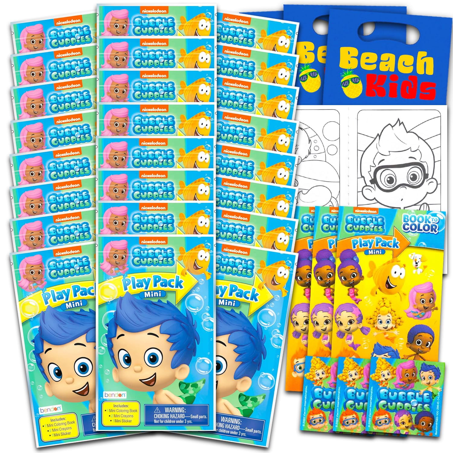 Nickelodeon Bubble GuppiesITSC Mini Party Favors Set for Kids - Bundle ...