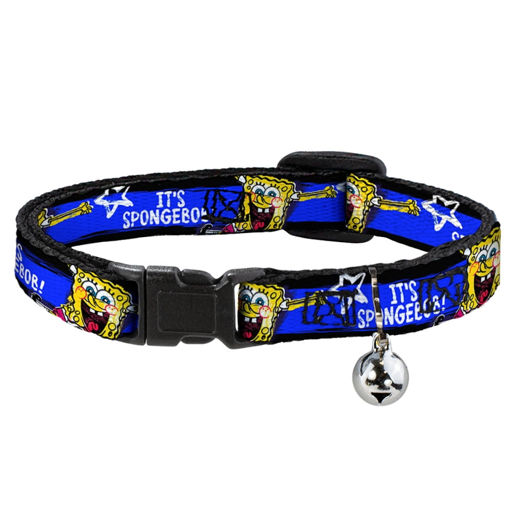 SpongeBob SquarePants Breakaway Cat Collar With Bell, Plastic Clip ...