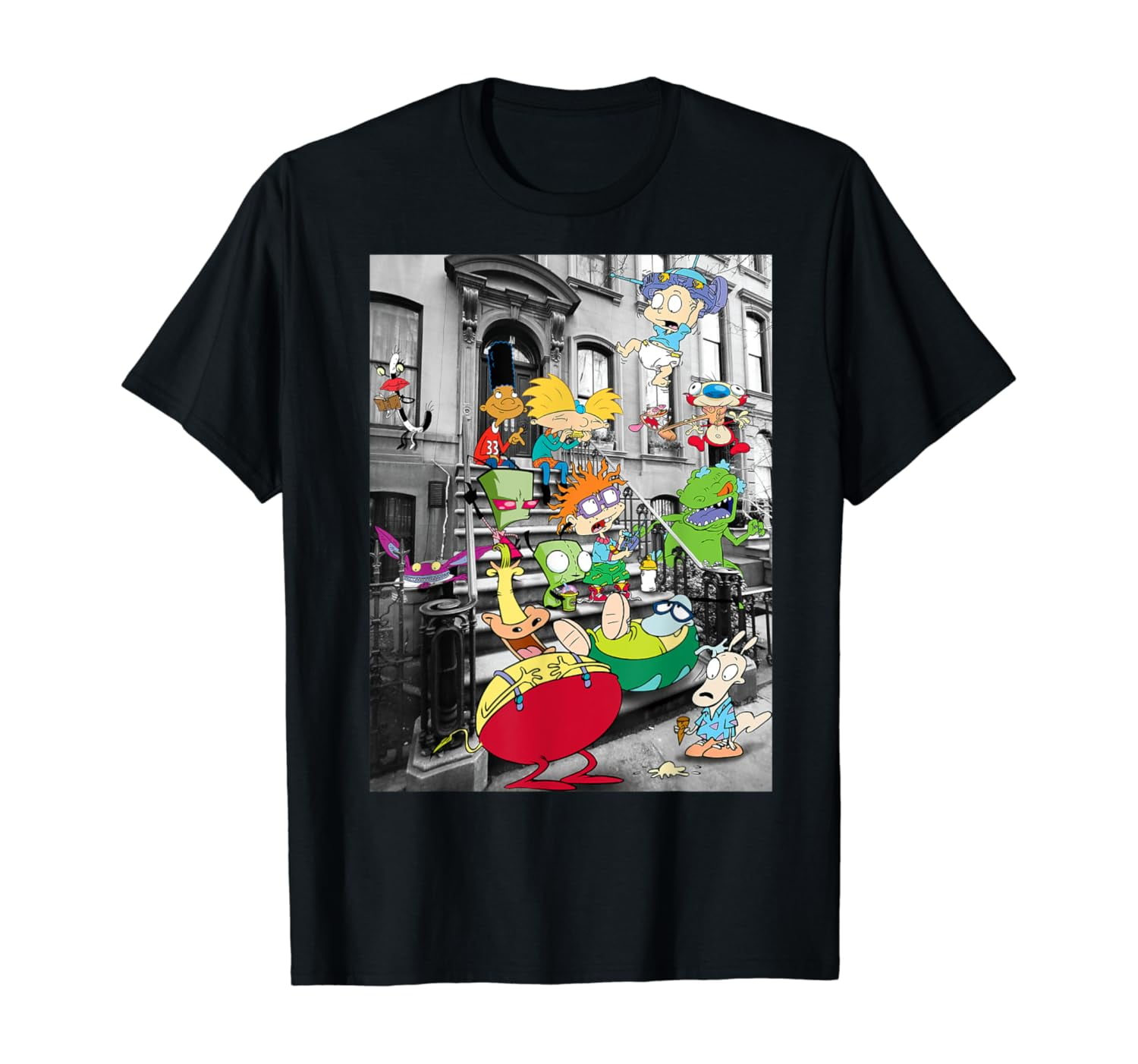 Nickelodeon Classic Nicktoons Hanging On Stoop T-Shirt Unisex S-5XL Hot ...