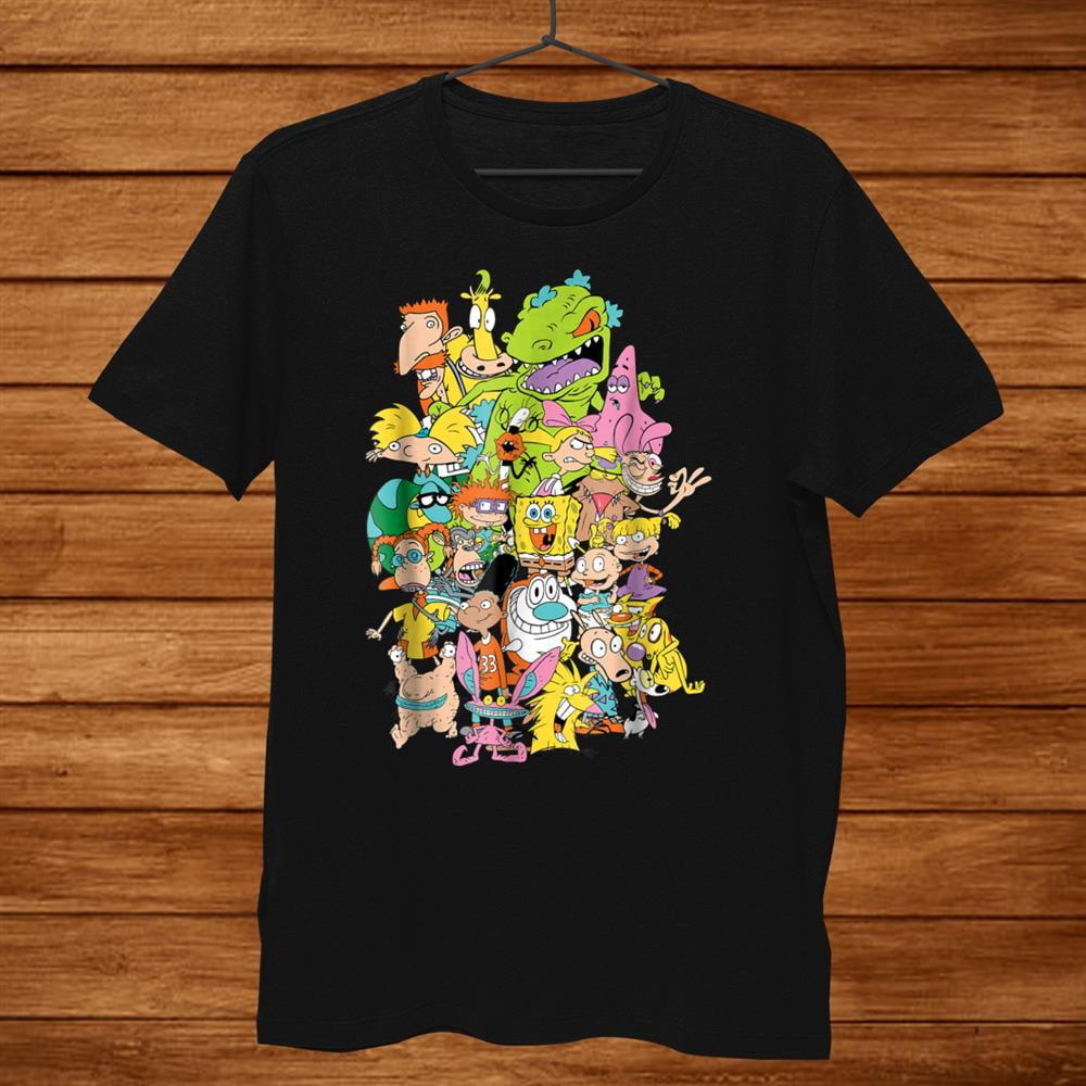 Nickelodeon Complete Nick 90s Throwback Character Shirt Gift Black ...