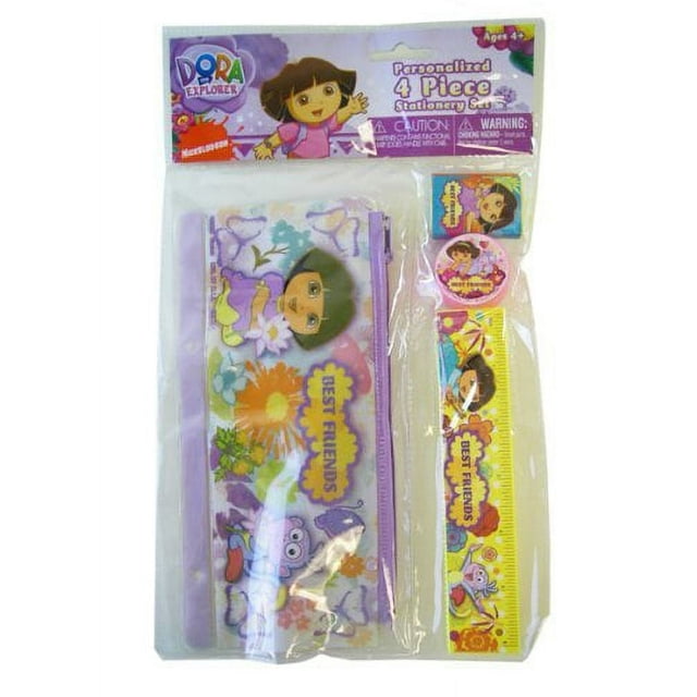 Nickelodeon Dora The Explorer 4pcs Study Kit Stationery Supplies ...