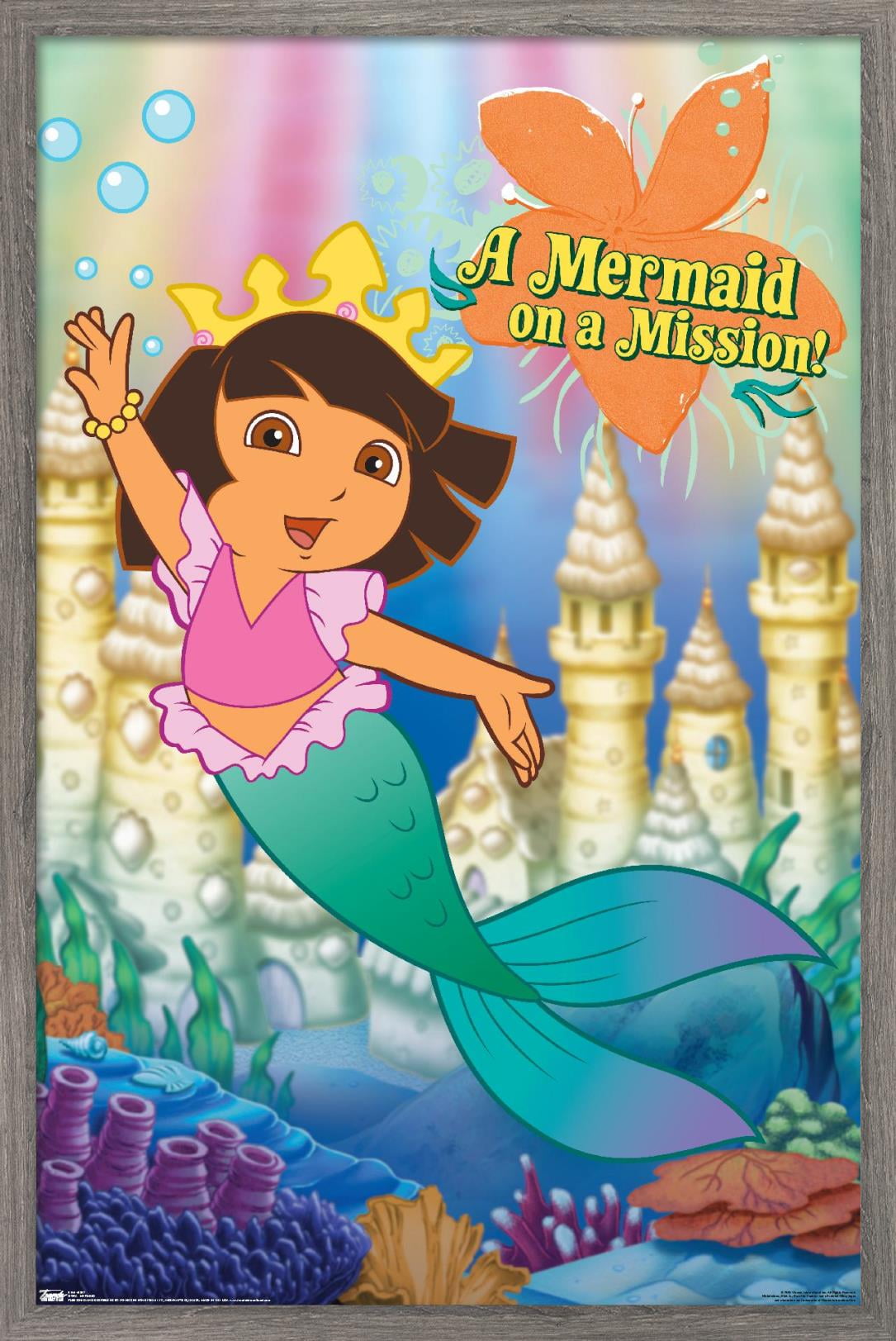 Nickelodeon Dora The Explorer - Mermaid Wall Poster, 14.725" x 22.375 ...