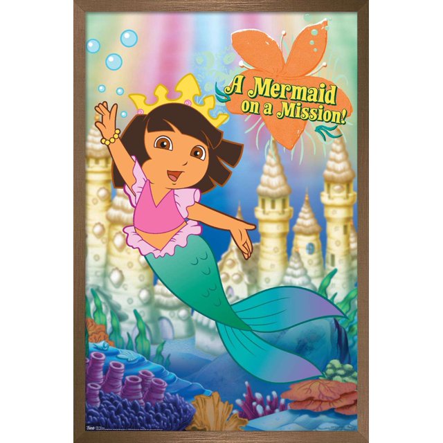 Nickelodeon Dora The Explorer - Mermaid Wall Poster, 22.375" x 34 ...