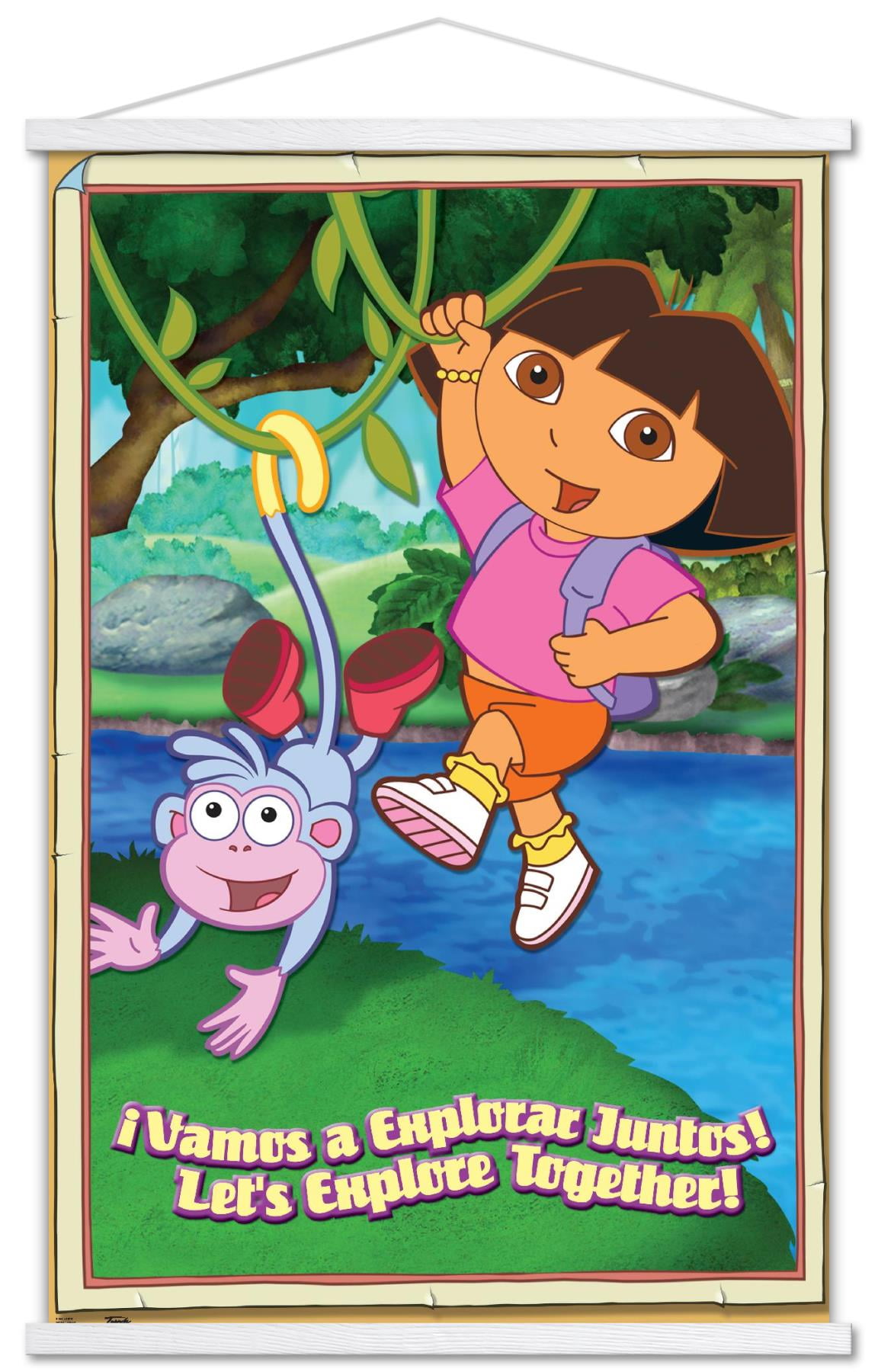 Nickelodeon Dora The Explorer - Vine Wall Poster with Wooden Magnetic ...