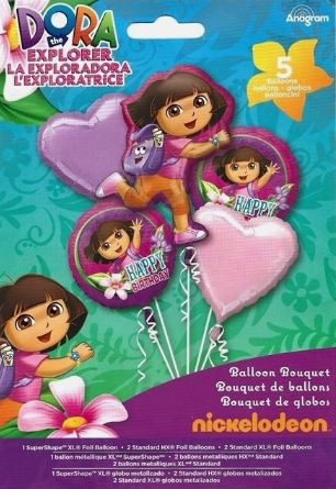 Nickelodeon Dora the Explorer 5 PCS Ballon Set XL Size - Walmart.com