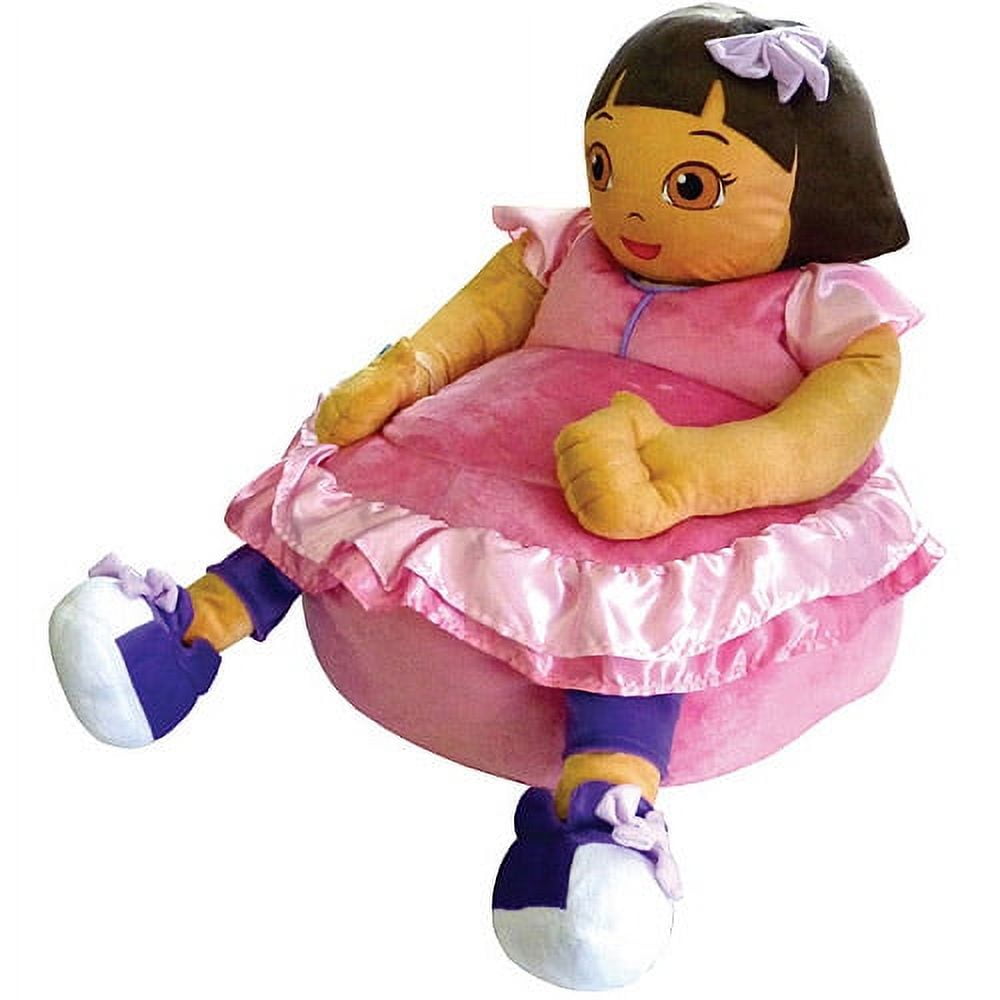 Nickelodeon Dora the Explorer Figural Pink Polyester Bean Bag Chair ...