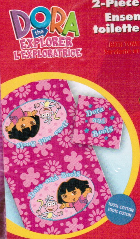 Nickelodeon Dora the Explorer Hand Towel and Washcloth 2Pc Set ...