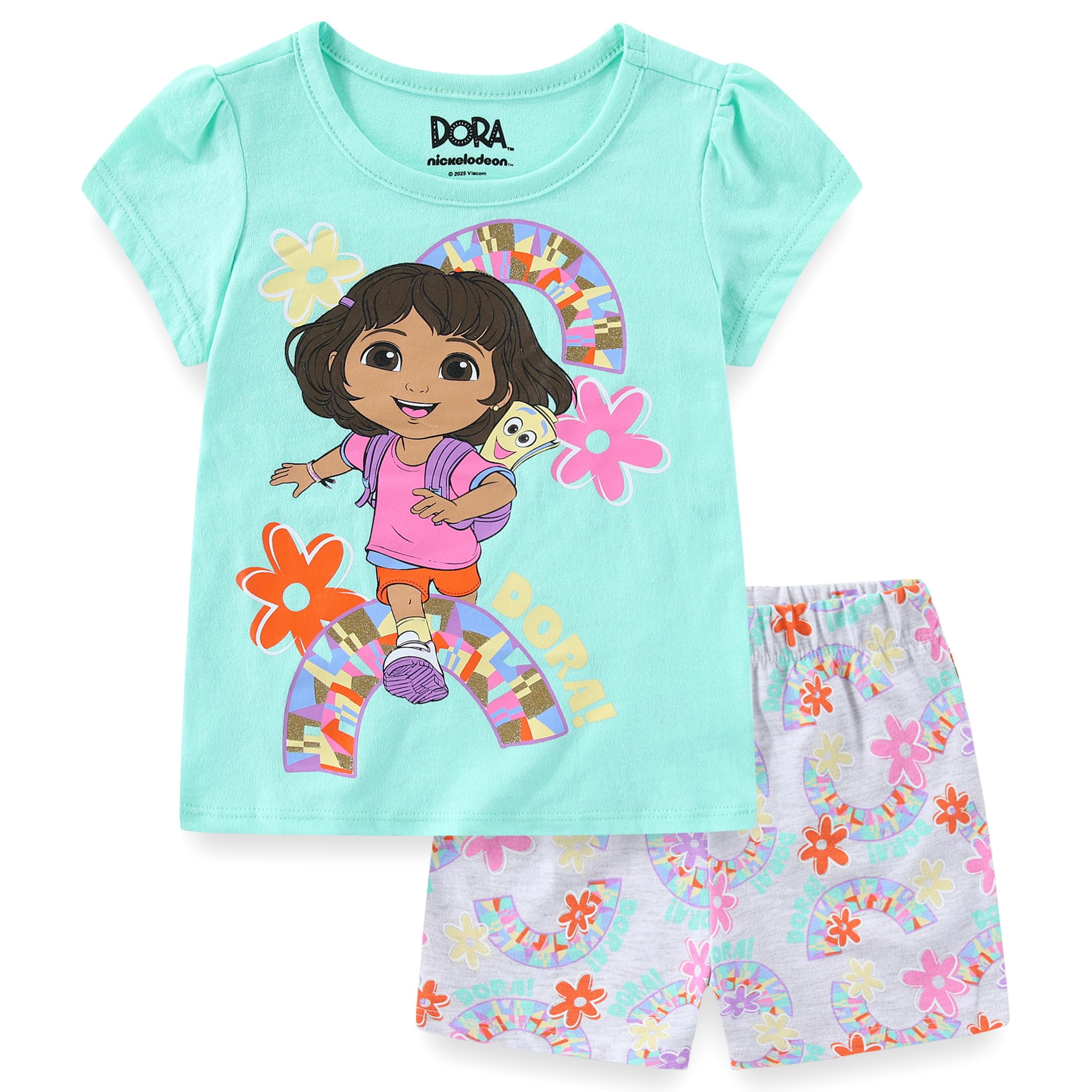 Nickelodeon Dora the Explorer Short Sleeve T-Shirt and Shorts Set ...