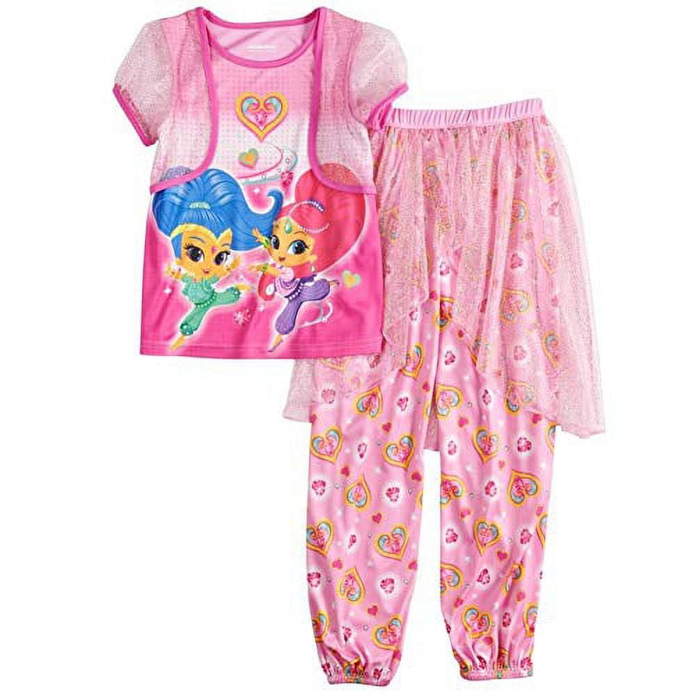 Nickelodeon Girls' Shimmer and Shine 2-Piece Fantasy Pajama Set, 6 ...