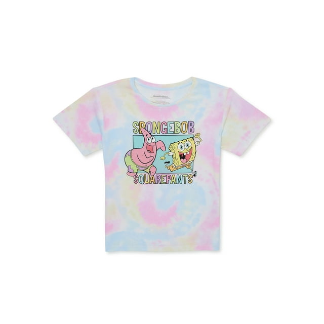 Nickelodeon Girls SpongeBob Squarepants, Crew Neck, Short Sleeve ...