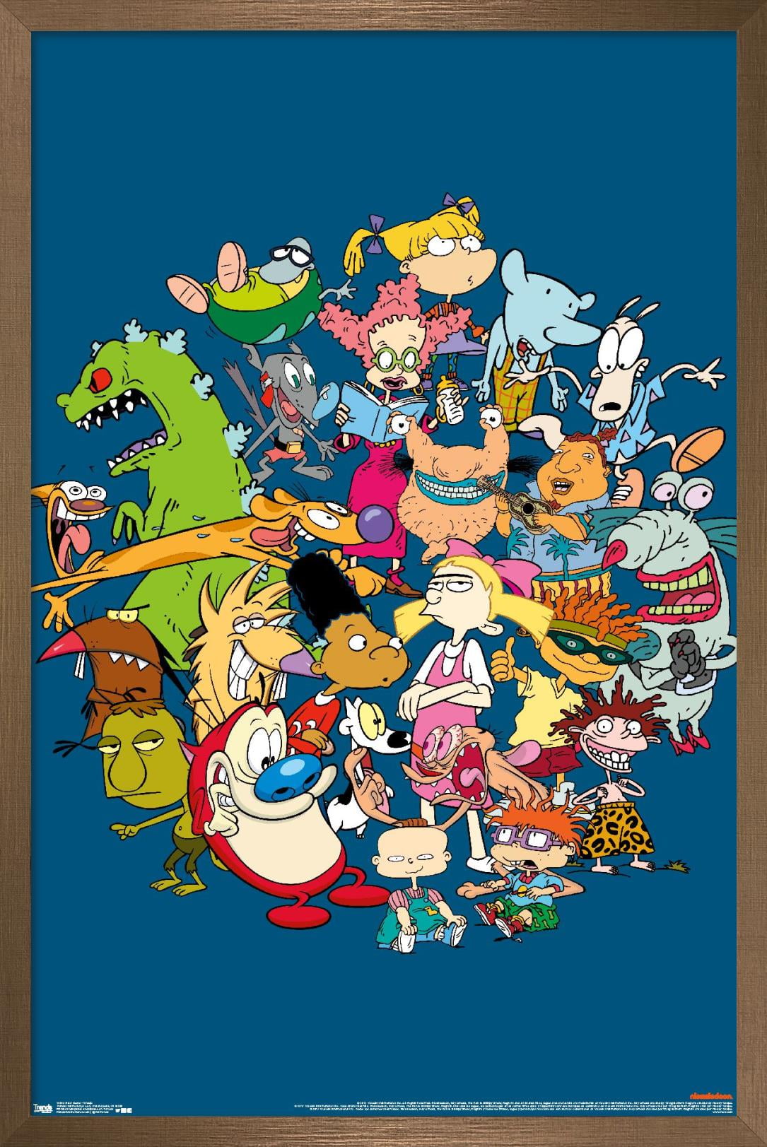 Nickelodeon Group Wall Poster, 14.725" x 22.375", Framed - Walmart.com