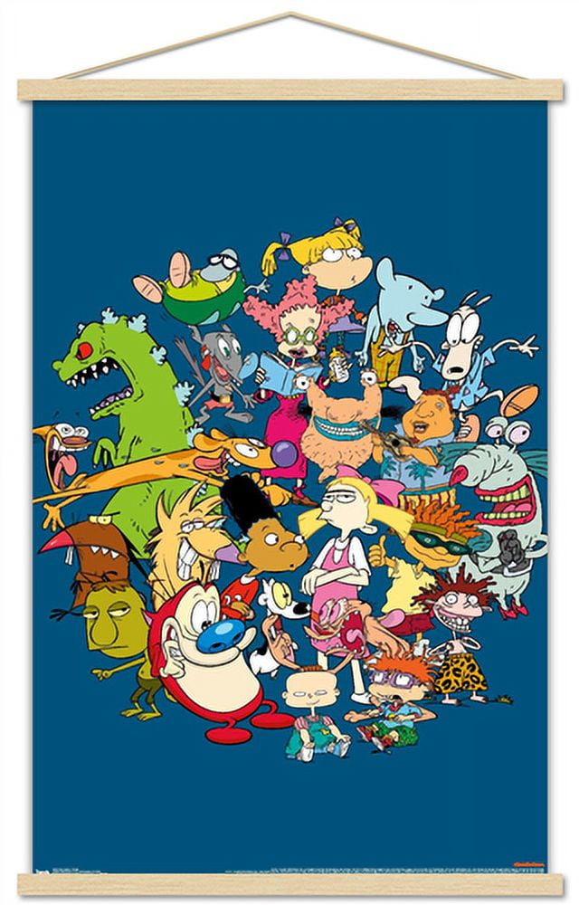 Nickelodeon Group Wall Poster with Wooden Magnetic Frame, 22.375" x 34 ...