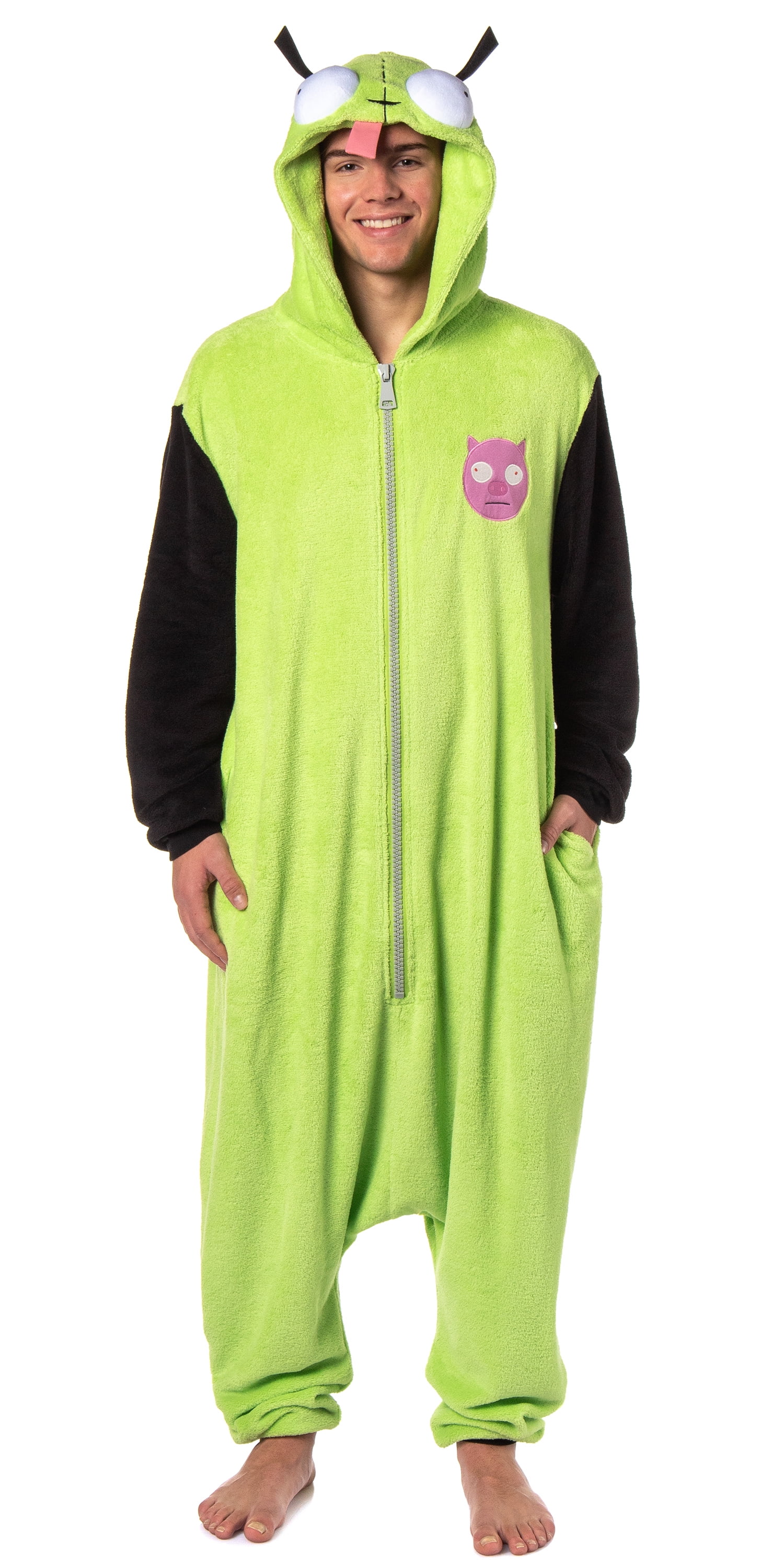 Nickelodeon Invader Zim Men's Gir Dog Suit Hooded Kigurumi Union Suit ...