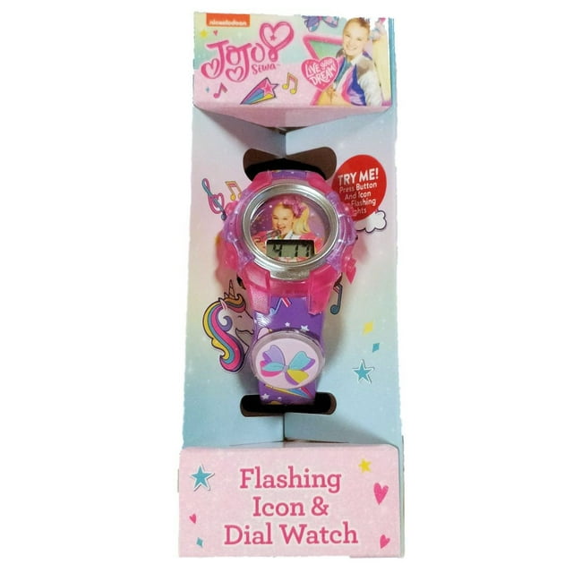 Nickelodeon JoJo Siwa Unisex Child Watch JoJo Siwa Flashing Icon and ...