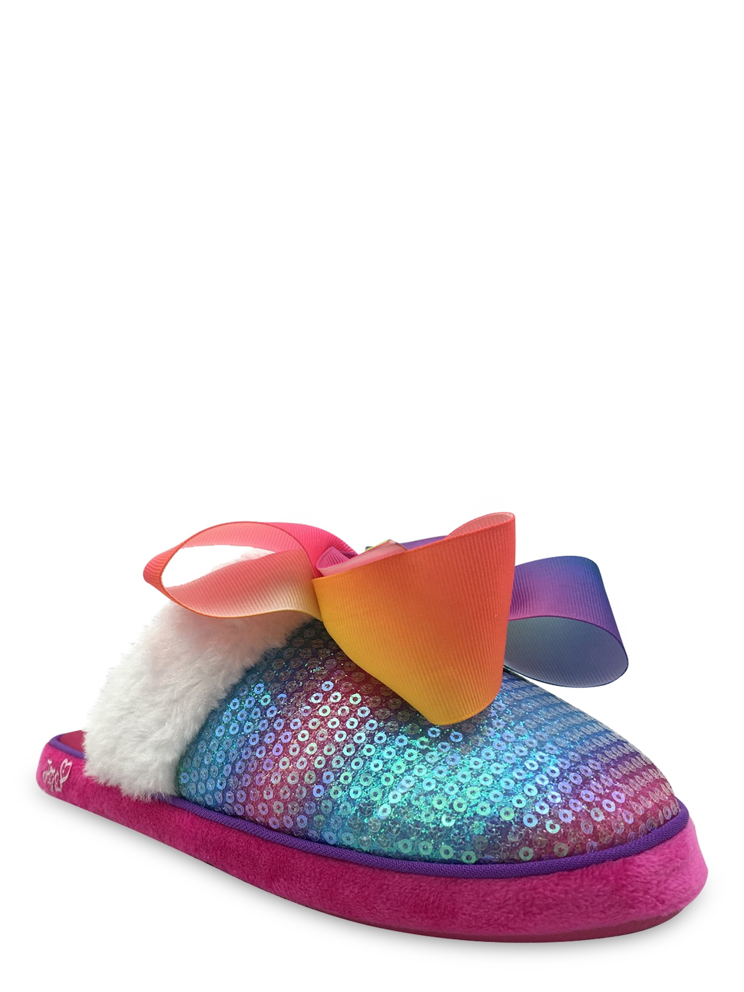 Nickelodeon Jojo Siwa Rainbow Bow Scuff Slipper (Little Girls & Big ...
