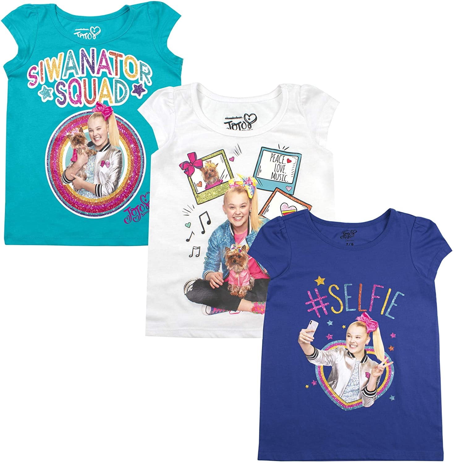 Nickelodeon Kids 3-Pack Short Sleeve T-Shirts for Toddlers and Little ...