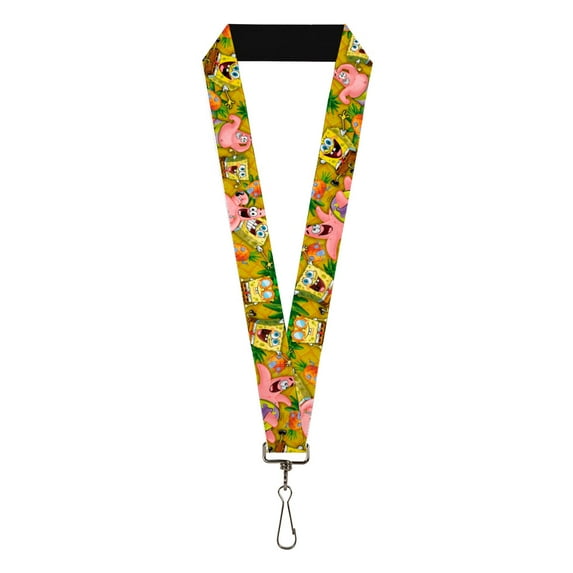 Nickelodeon Lanyard, SpongeBob and Patrick Starfish Poses Pineapple ...