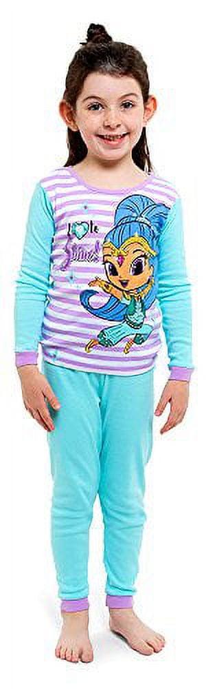 Nickelodeon Little Girls' Toddler Shimmer and Shine 4-Piece Pajama Set ...