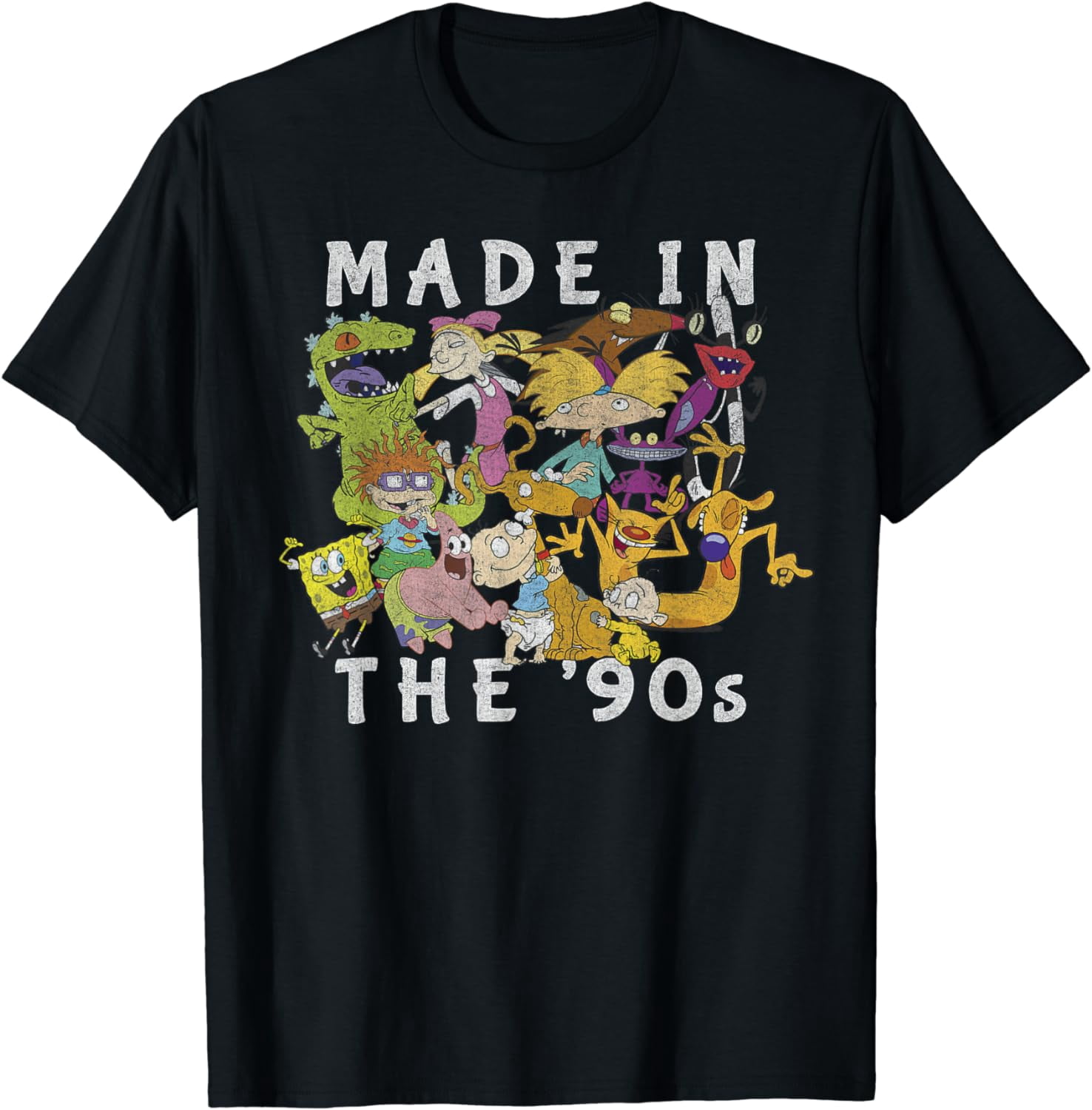 Nickelodeon Made In The 90's Faded Character Collage T-Shirt - Walmart.com
