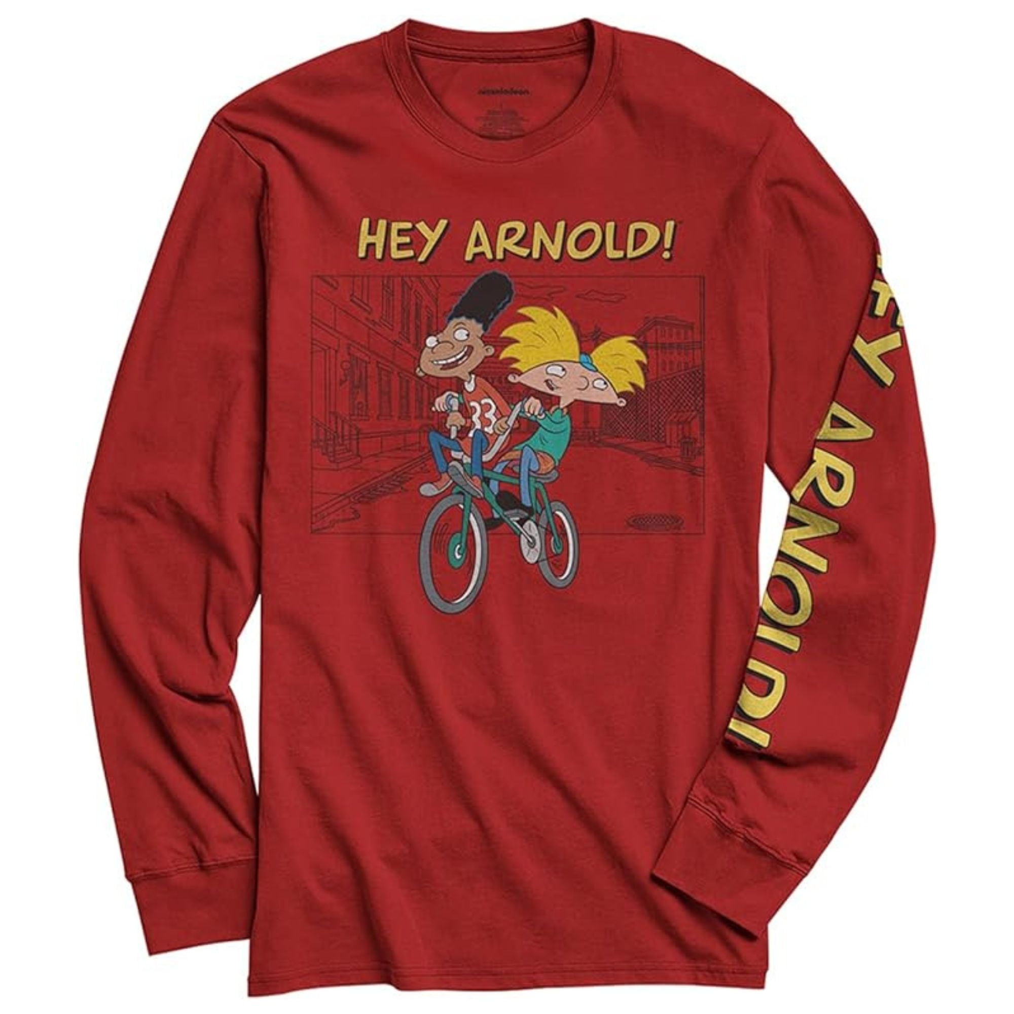 Nickelodeon Men's Long Sleeve Shirt, Graphic Print Cartoon Rugrats Hey ...