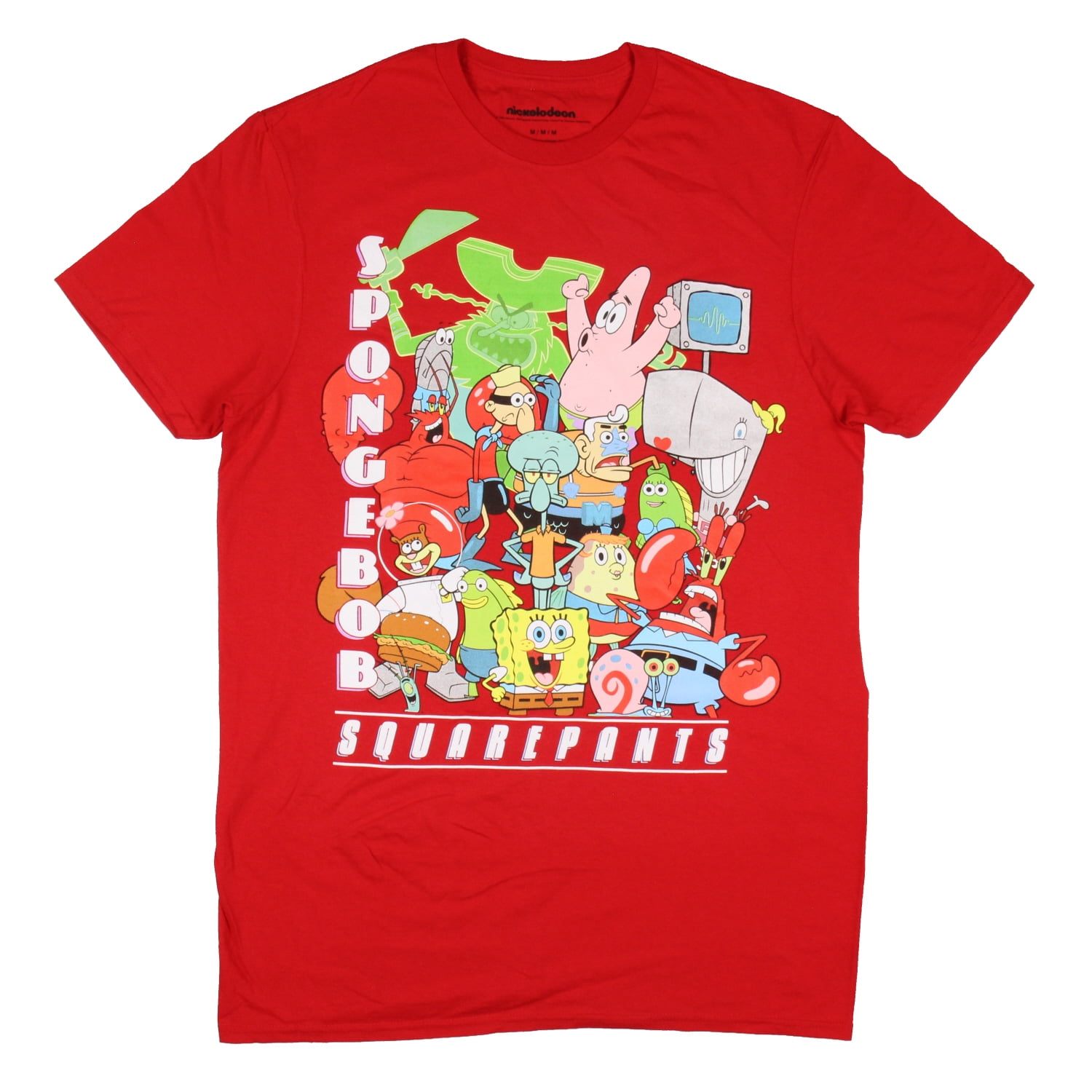 Nickelodeon Men's SpongeBob Characters Adult Short Sleeve T-Shirt - Walmart.com