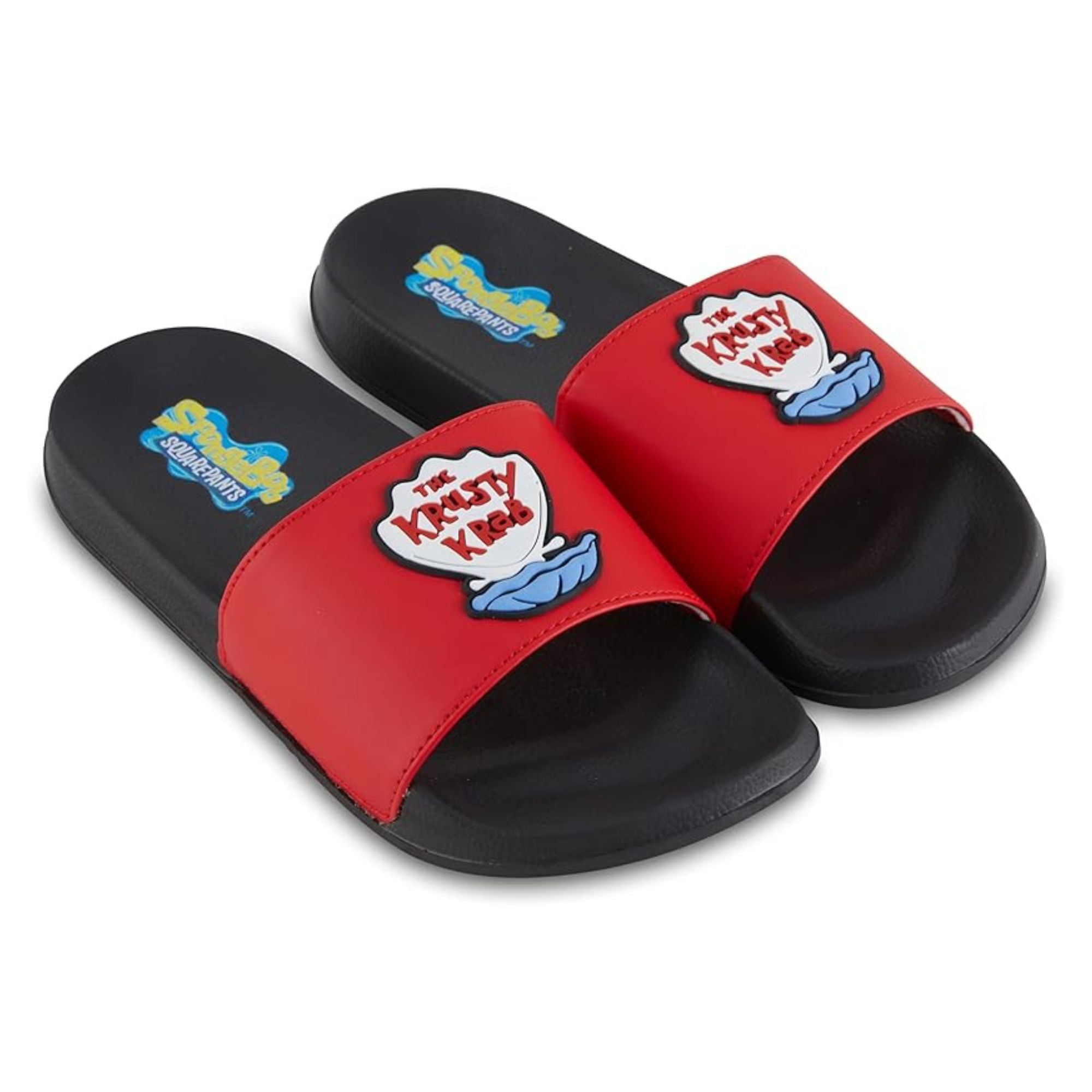 Nickelodeon Men’s SpongeBob Slides, Printed Slip-on The Krusty Krabs ...