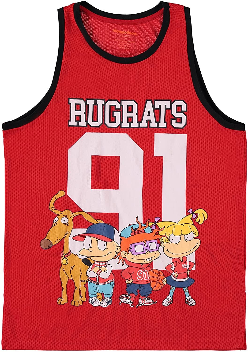 Nickelodeon Mens 90's Classic Tank - Rugrats Jersey - Reptar, Tommy ...
