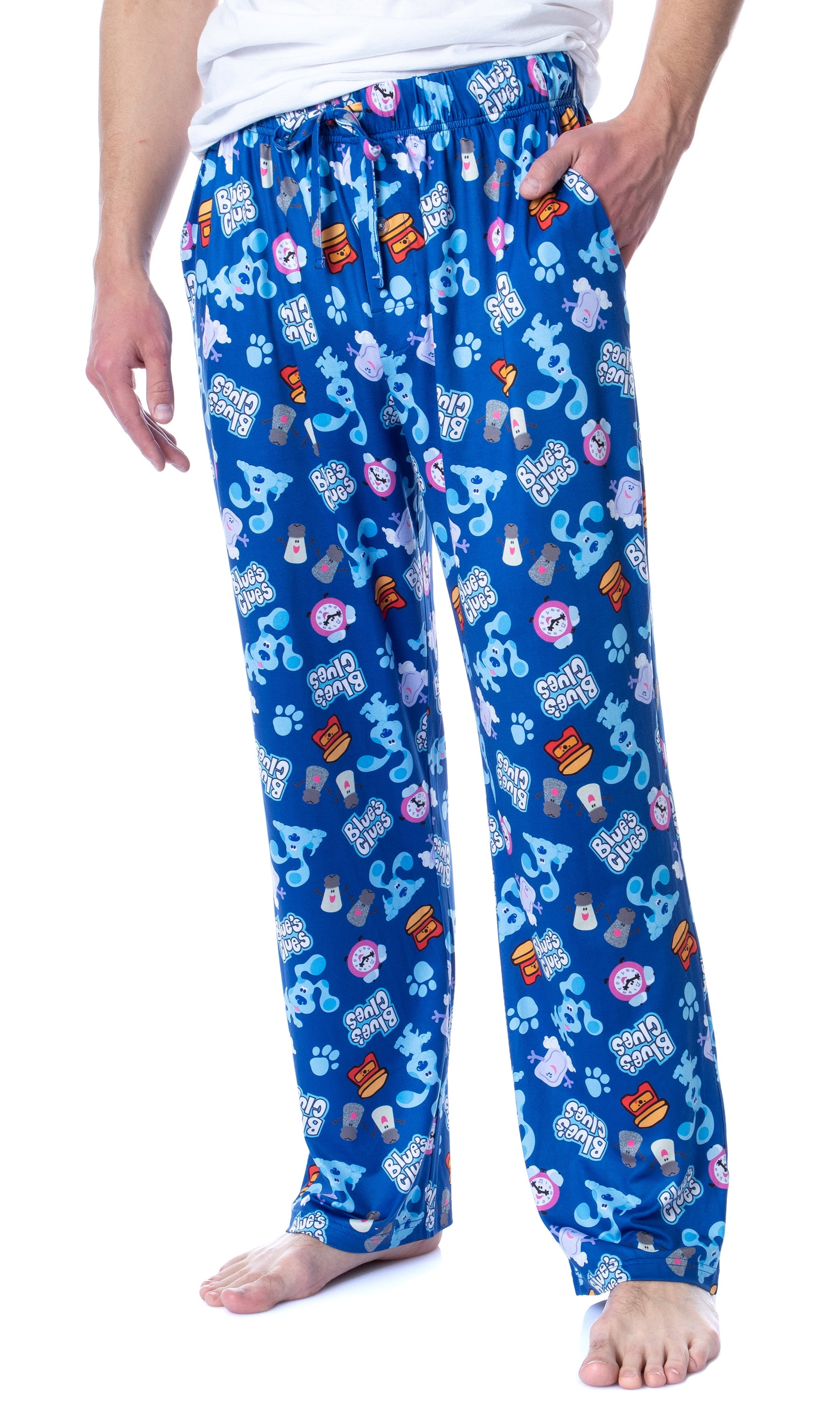 Nickelodeon Mens' Blue's Clues Icon Tossed Print Sleep Lounge Pajama ...