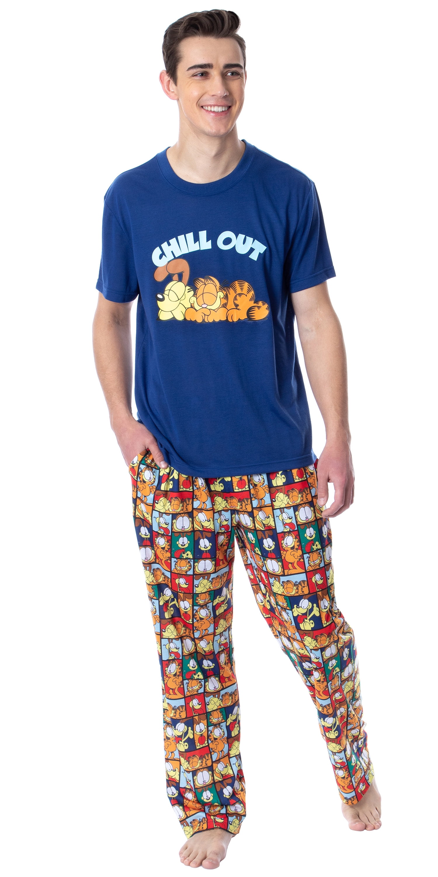 Nickelodeon Men's Garfield & Odie 'Chill Out' Lounge Pajama Set for ...