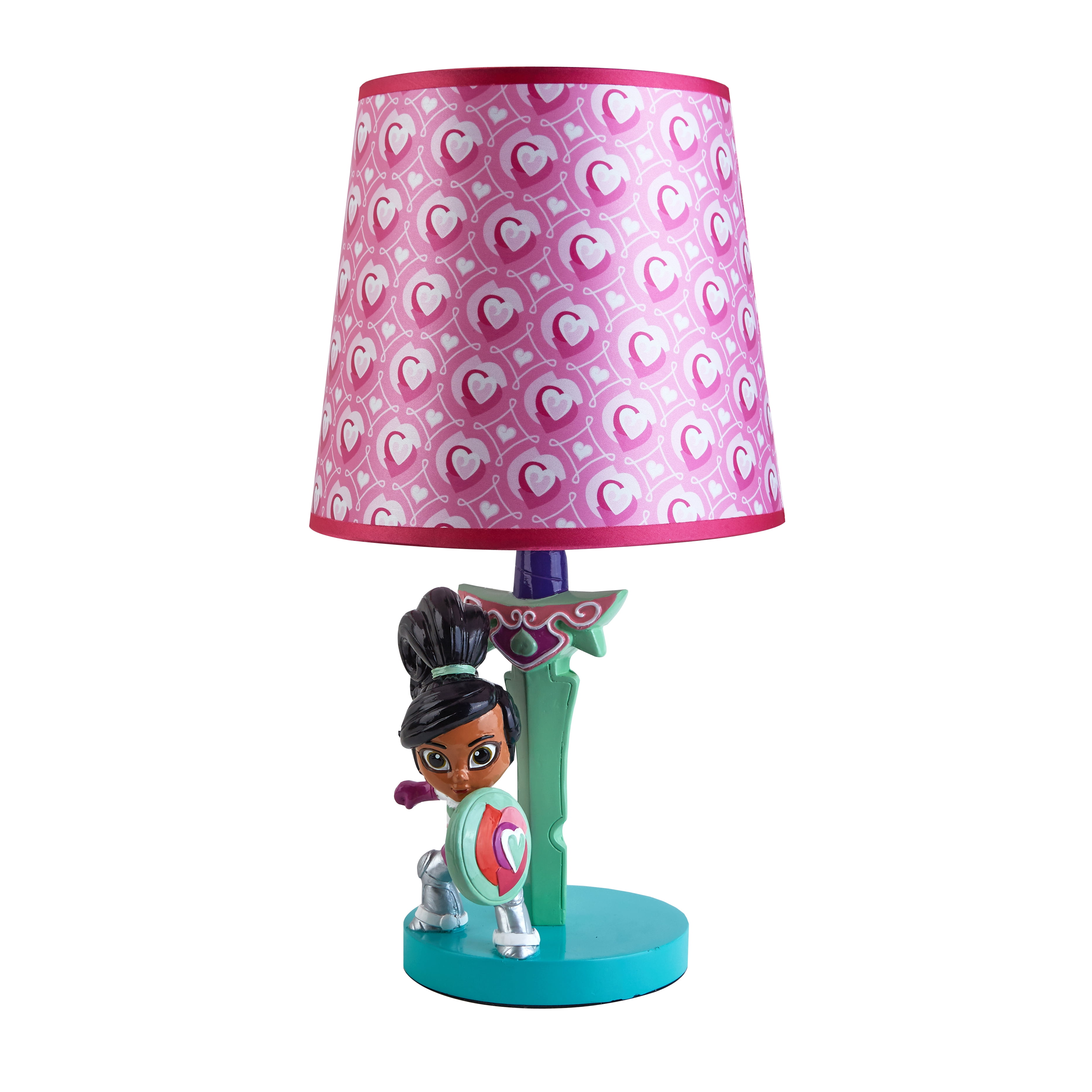 Nickelodeon Nella Figural Kids Bedroom Table Lamp, Multicolor, Metal ...