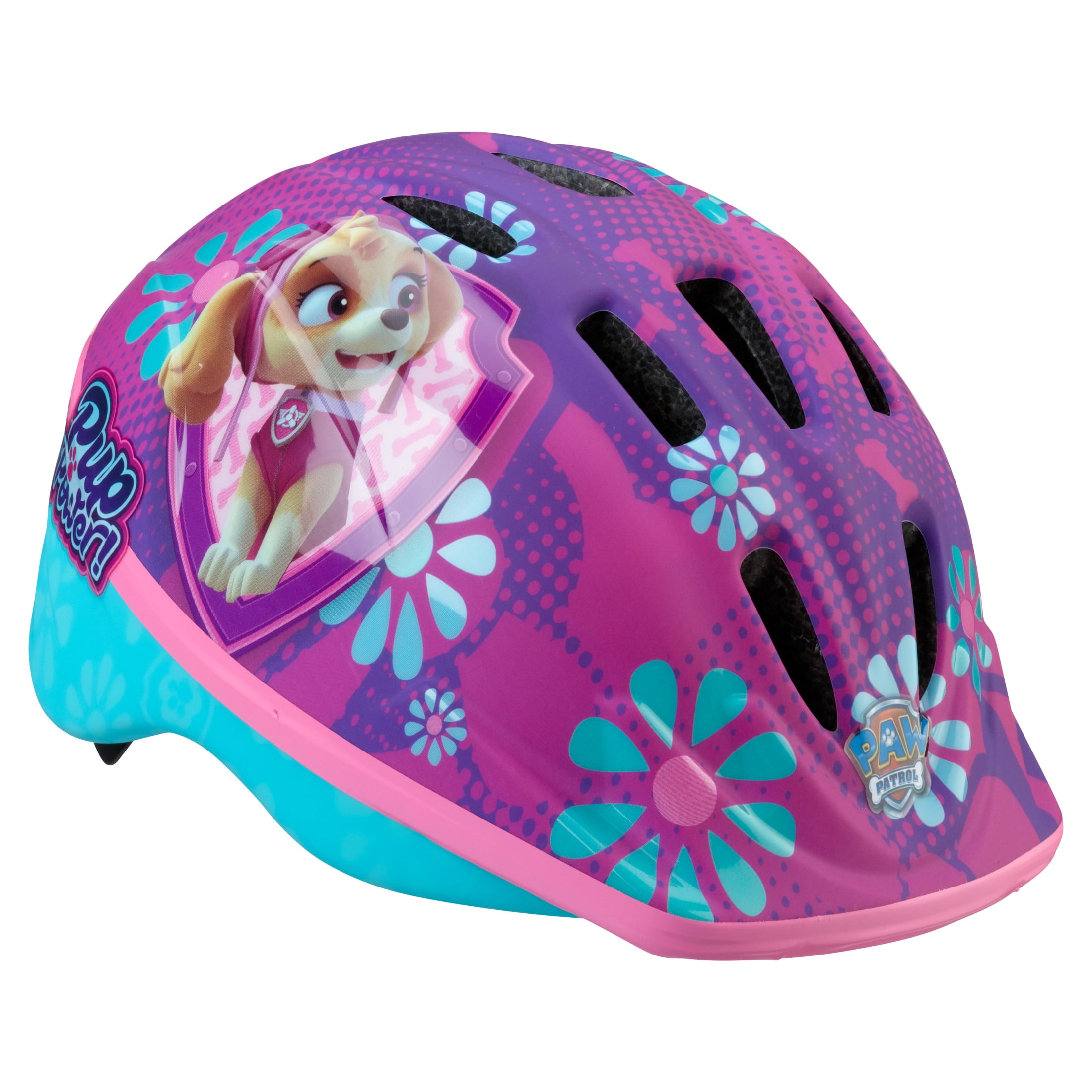 Nickelodeon PAW Patrol Skye Kids Bicycle Helmet with Pads, Ages 3 - 5, Purple/Blue, Toddler Bike ...