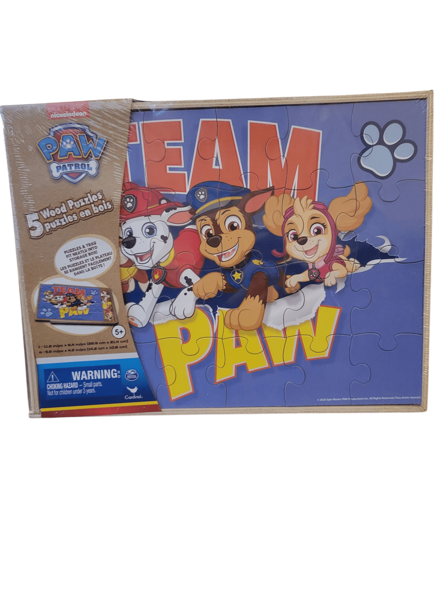 Paw Patrol Interlocking Wooden Puzzles, 5 Puzzles - Walmart.com
