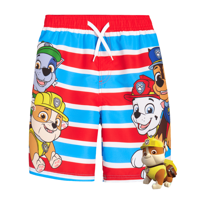 Nickelodeon Paw Patrol Toddler Swimwear: Boys’ Swim Trunks - Chase, Marshall, Rubble - UPF 50 ...