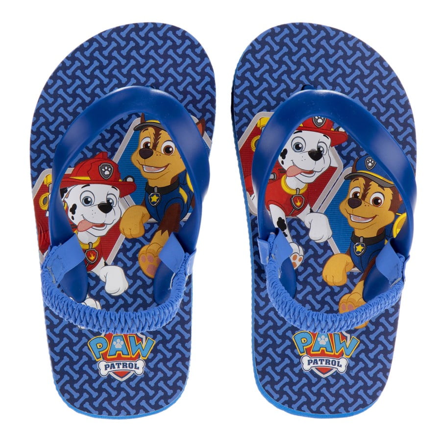 Nickelodeon Paw Patrol Boys toddler flip-flops with back strap - Blue ...
