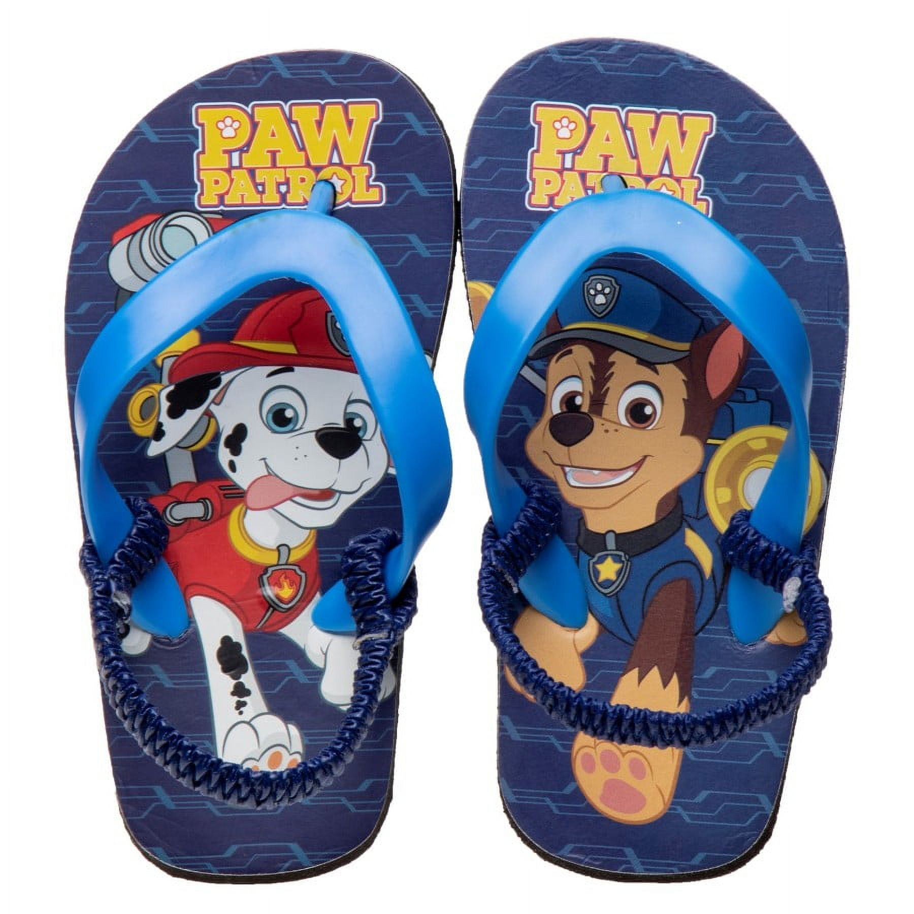 Nickelodeon Paw Patrol Boys Toddler Flip-Flops with Back Strap, Navy, 9 ...