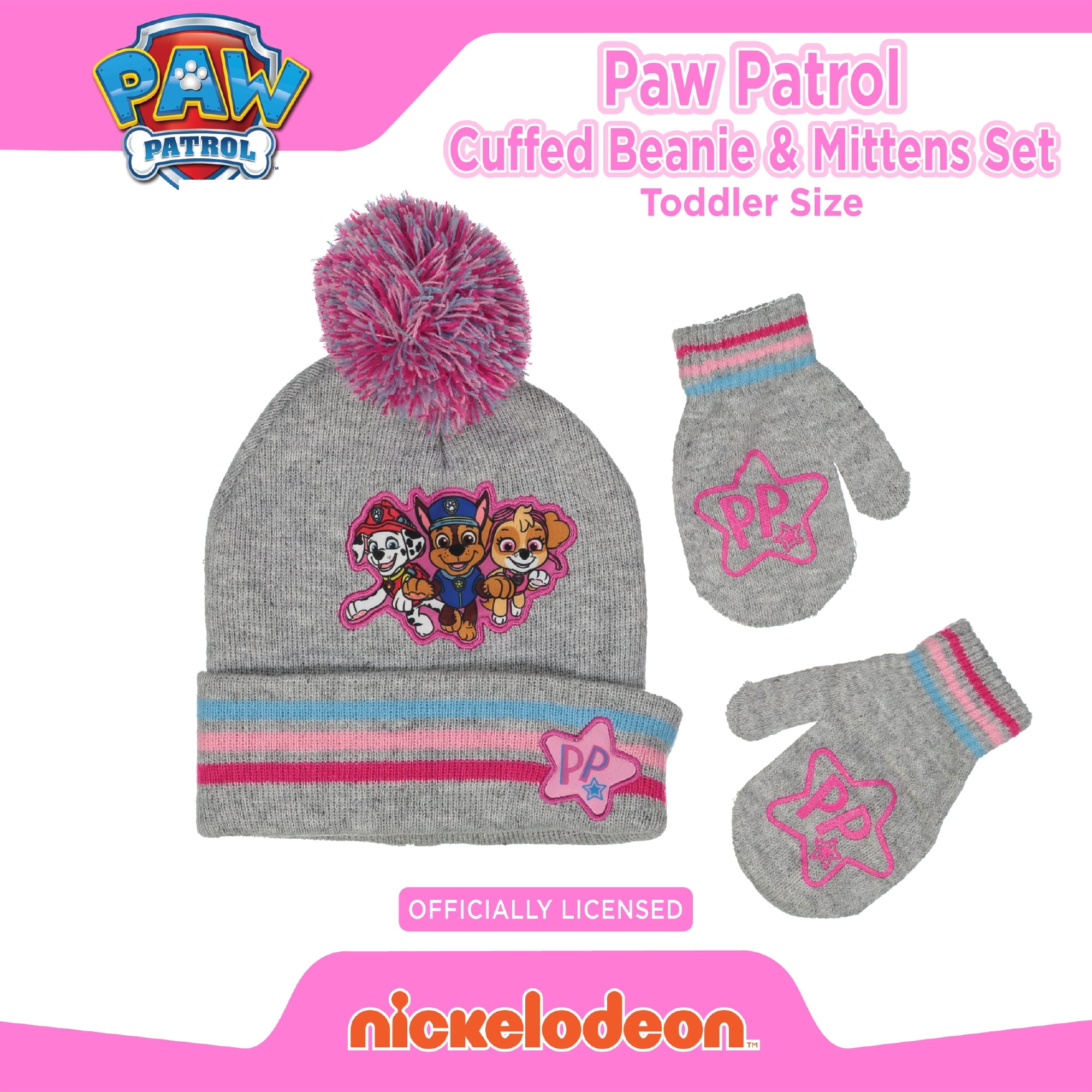 Nickelodeon Paw Patrol Skye Beanie Set for Kids, Toddler Girls Winter ...