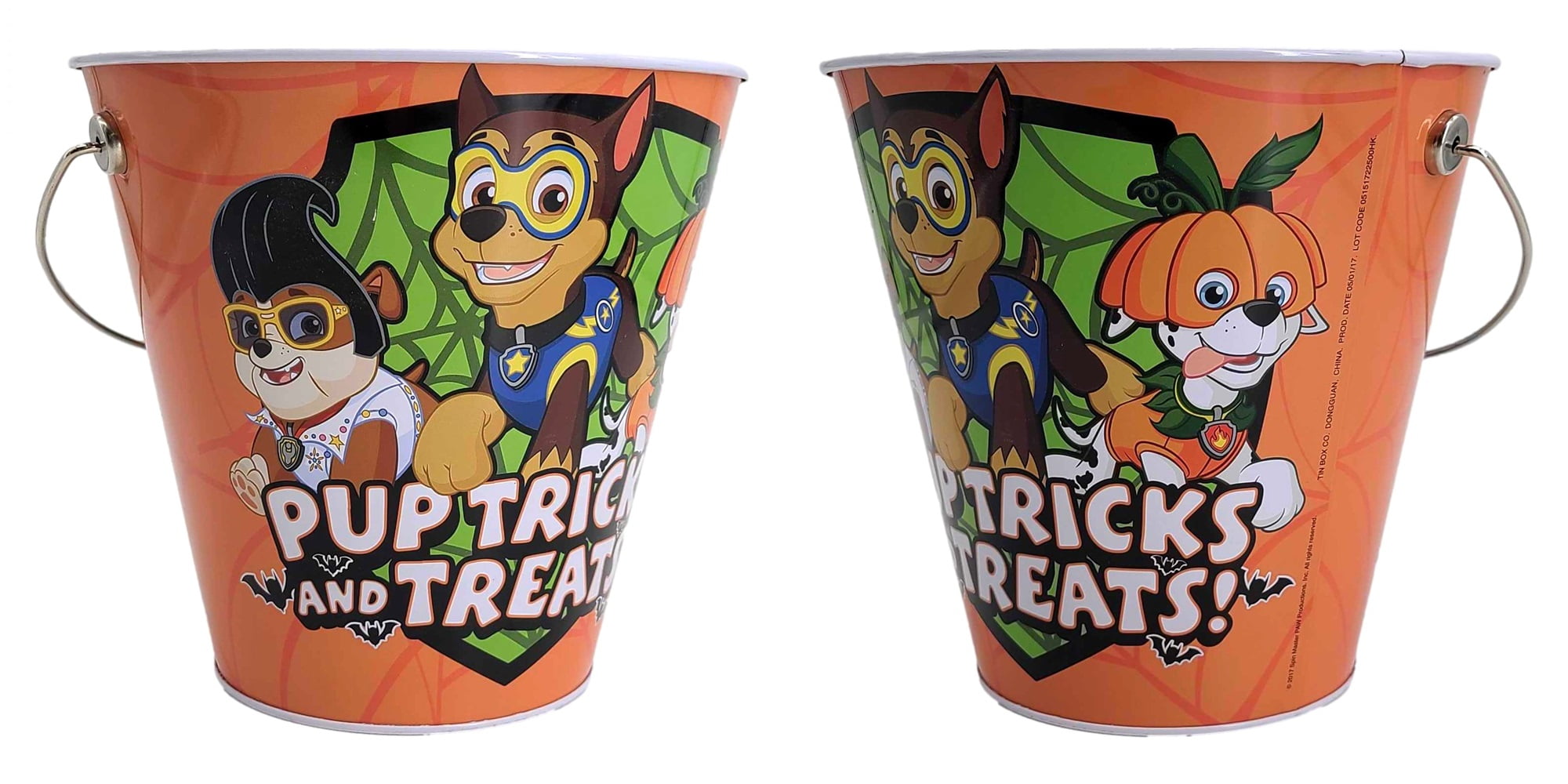 Nickelodeon Paw Patrol Halloween Candy Buckets Set of 2 Metal Pail 7 ...