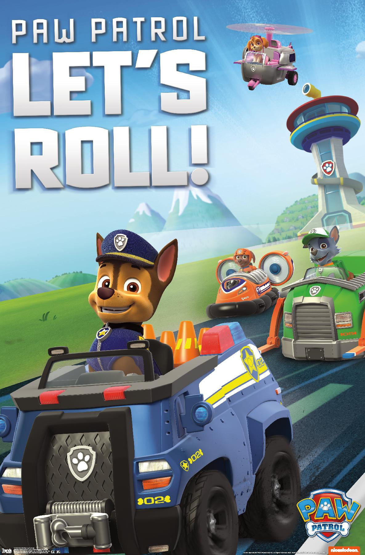 Nickelodeon Paw Patrol - Let's Roll Wall Poster, 14.725" x 22.375 ...