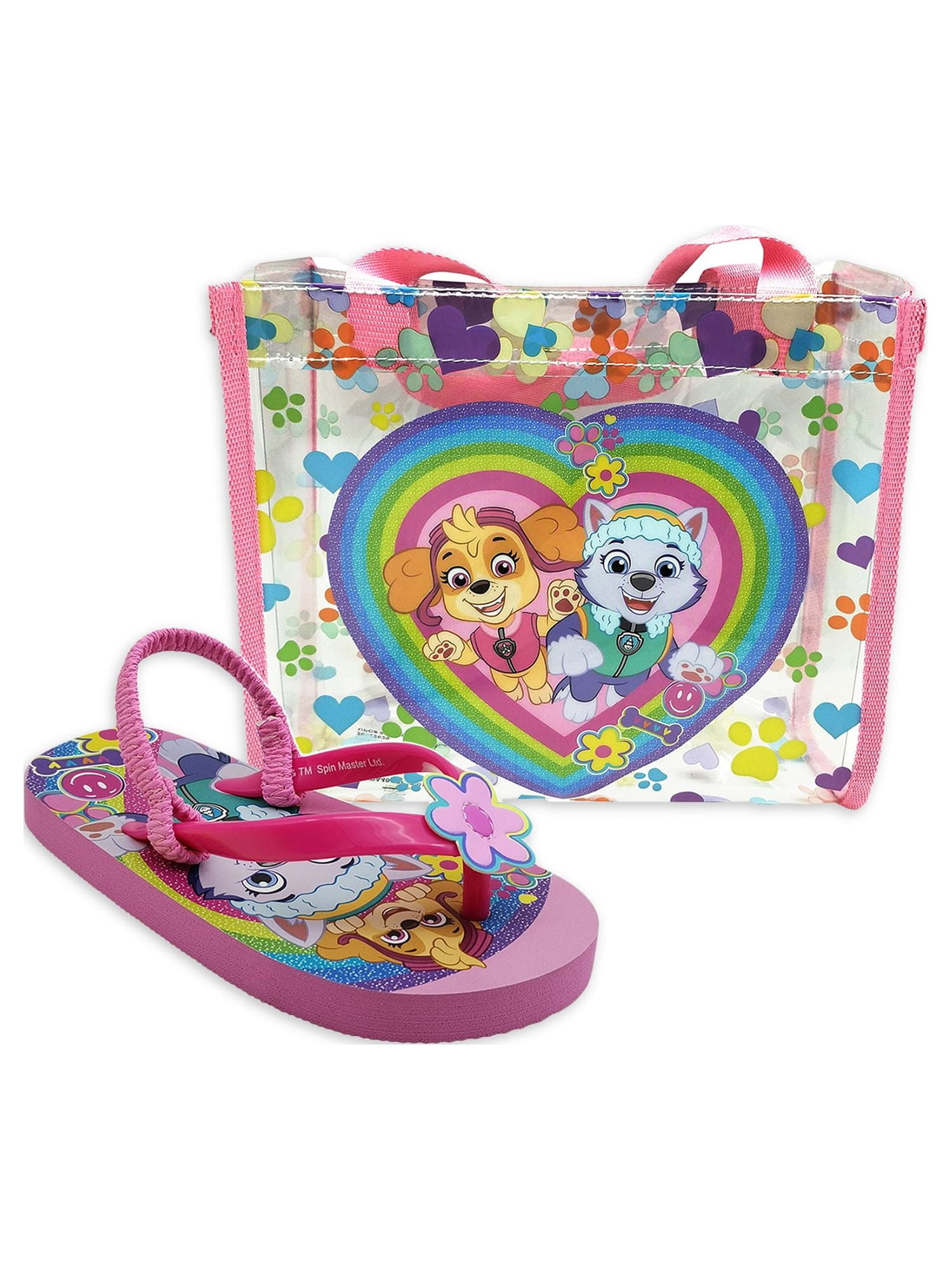 Nickelodeon Paw Patrol Summer Fun Flip Flop & Beach Tote Set (Toddler ...