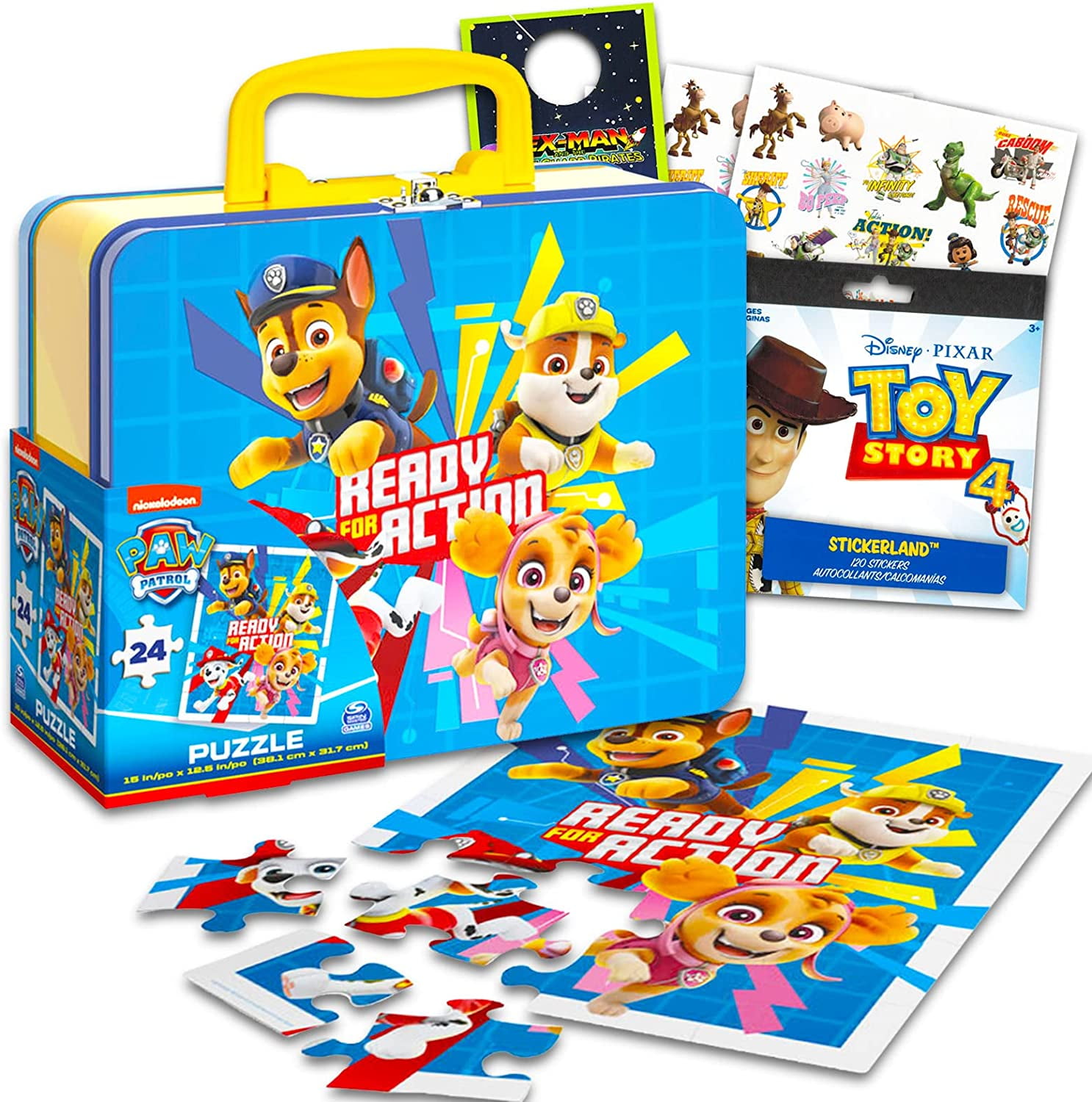 Nickelodeon Paw Patrol Tin Lunch Box Activity Set Bundle - Paw Patrol ...