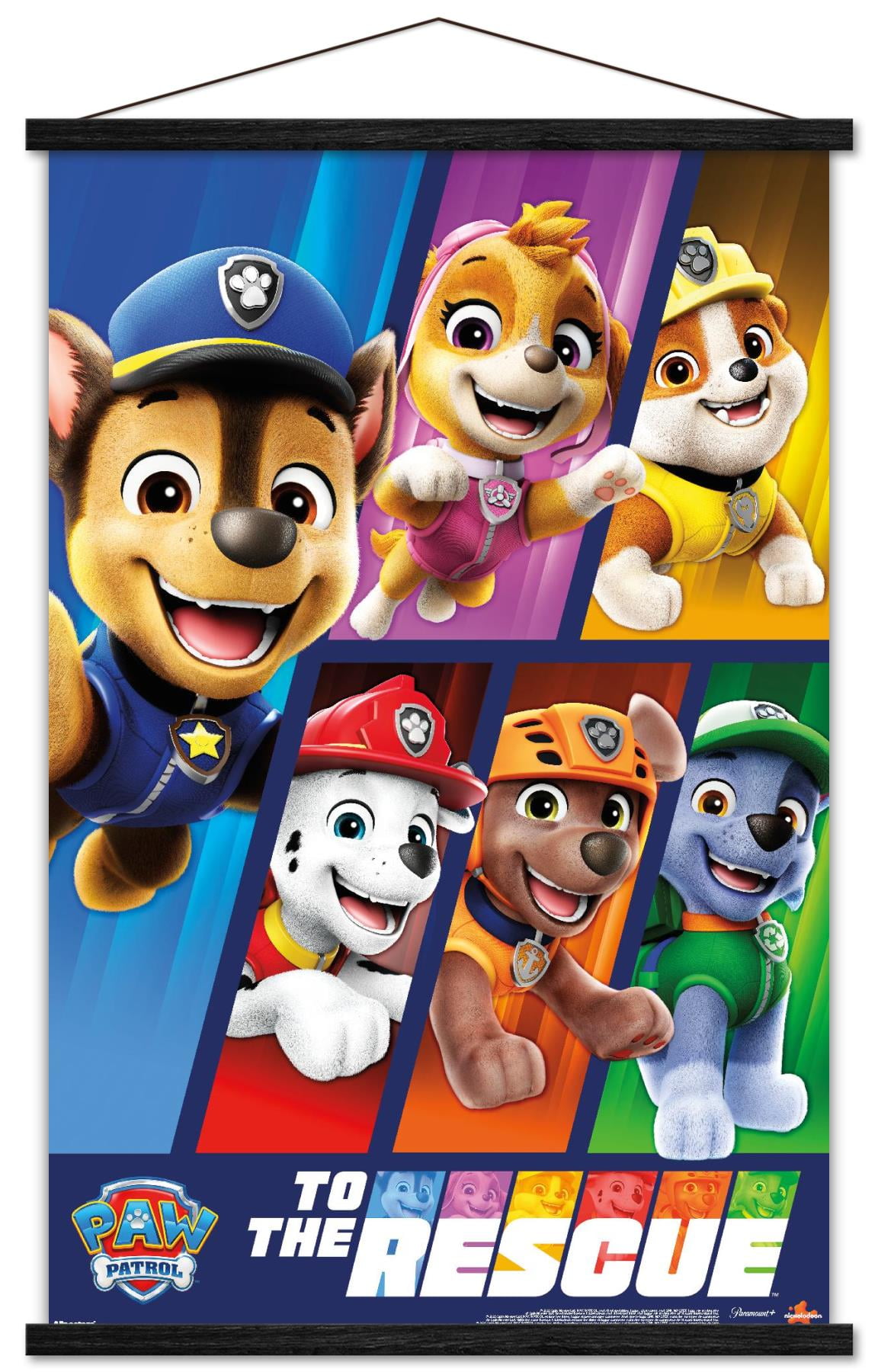 Nickelodeon Paw Patrol - To The Rescue Wall Poster with Magnetic Frame ...