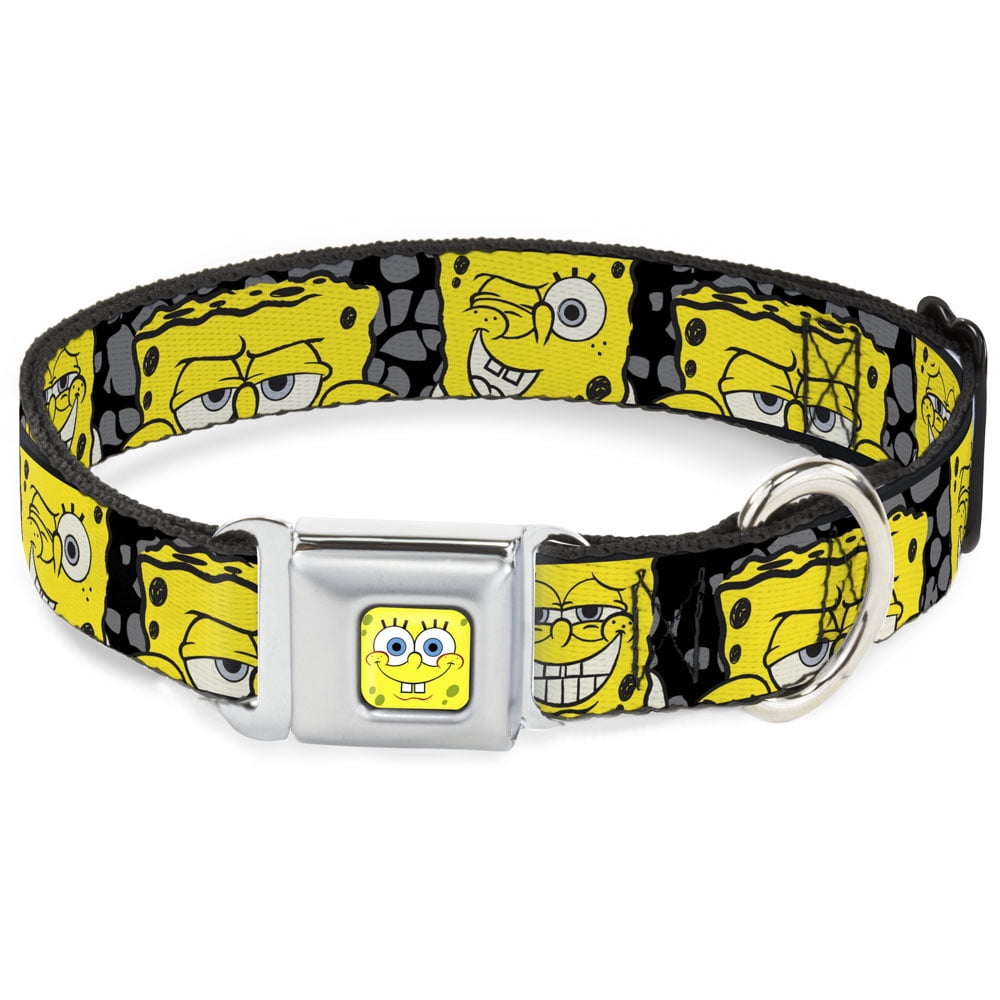Nickelodeon Pet Collar, Dog Collar Metal Seatbelt Buckle, SpongeBob ...