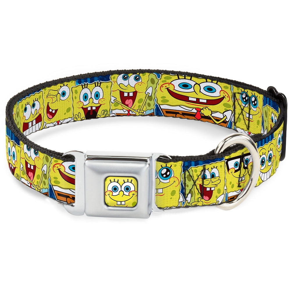Nickelodeon Pet Collar, Dog Collar Metal Seatbelt Buckle, Spongebob ...
