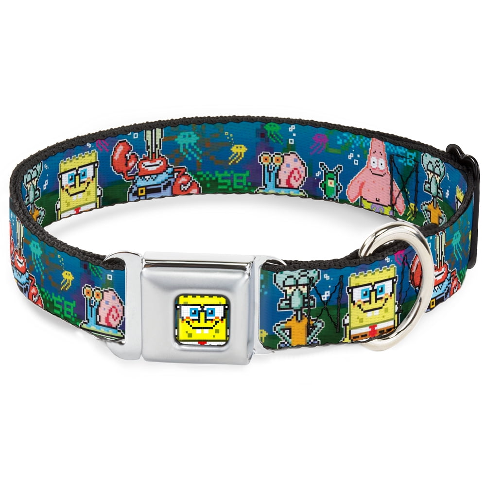 Nickelodeon Pet Collar, Dog Collar Metal Seatbelt Buckle, Spongebob ...