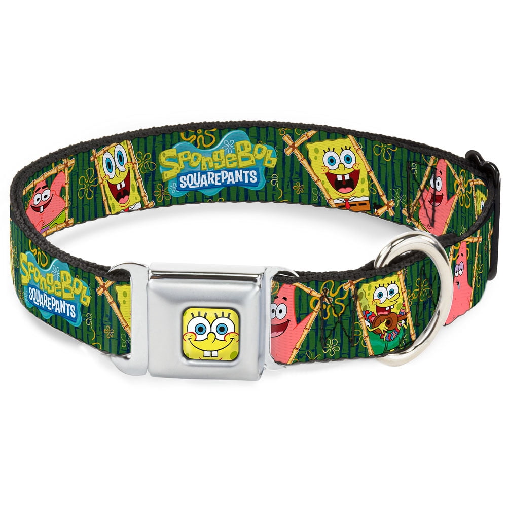 Nickelodeon Pet Collar, Dog Collar Metal Seatbelt Buckle, Spongebob ...