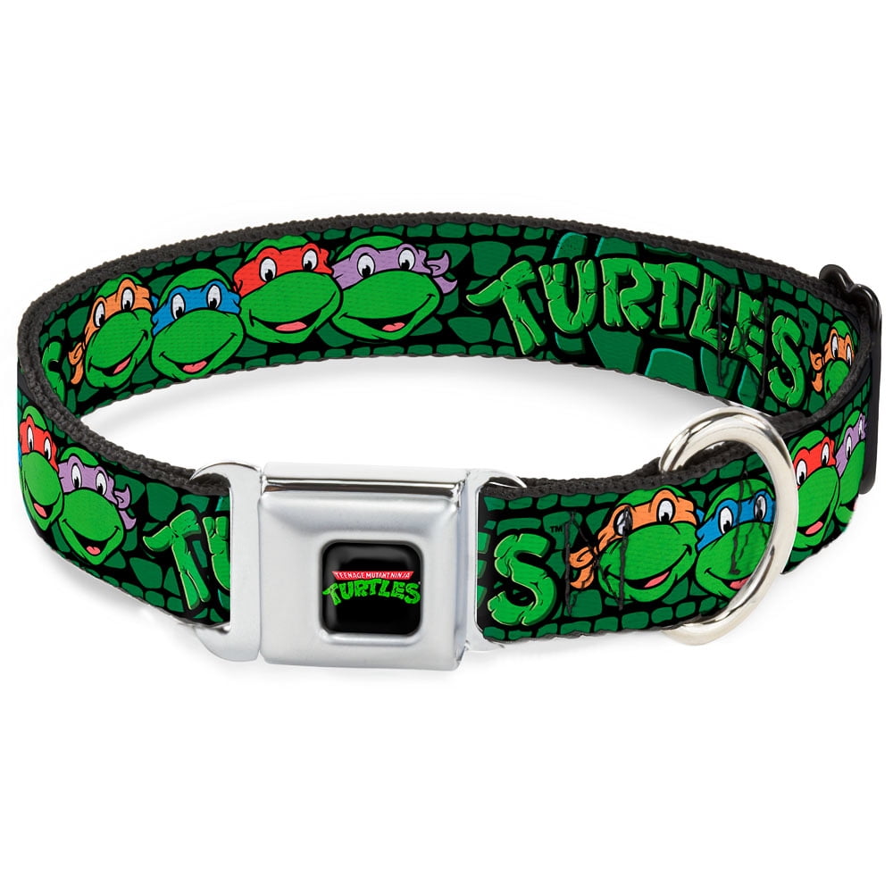 Nickelodeon Pet Collar, Dog Collar Metal Seatbelt Buckle, TMNT Ninja ...
