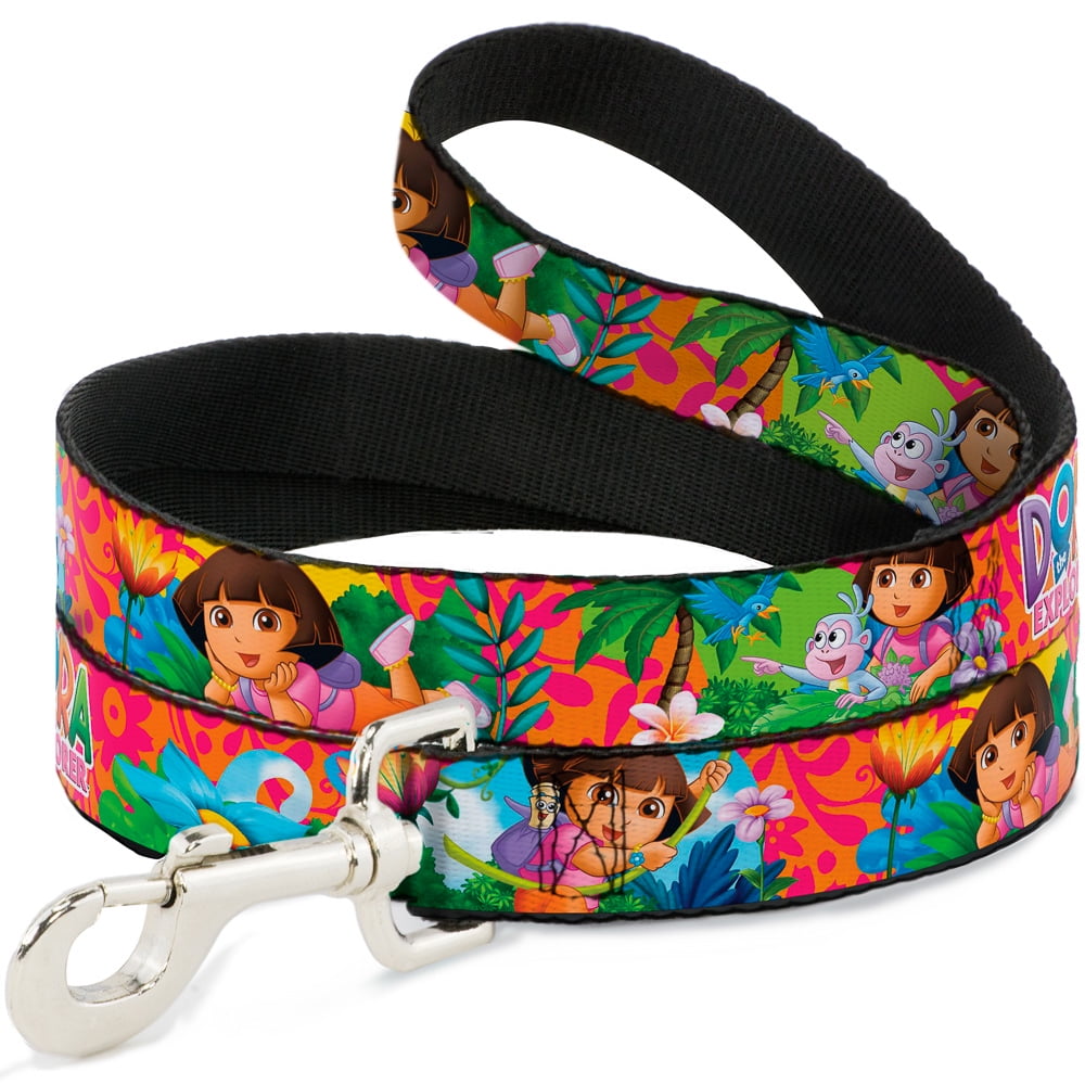 Nickelodeon Pet Leash, Dog Leash, Dora the Explorer Dora Poses Floral ...